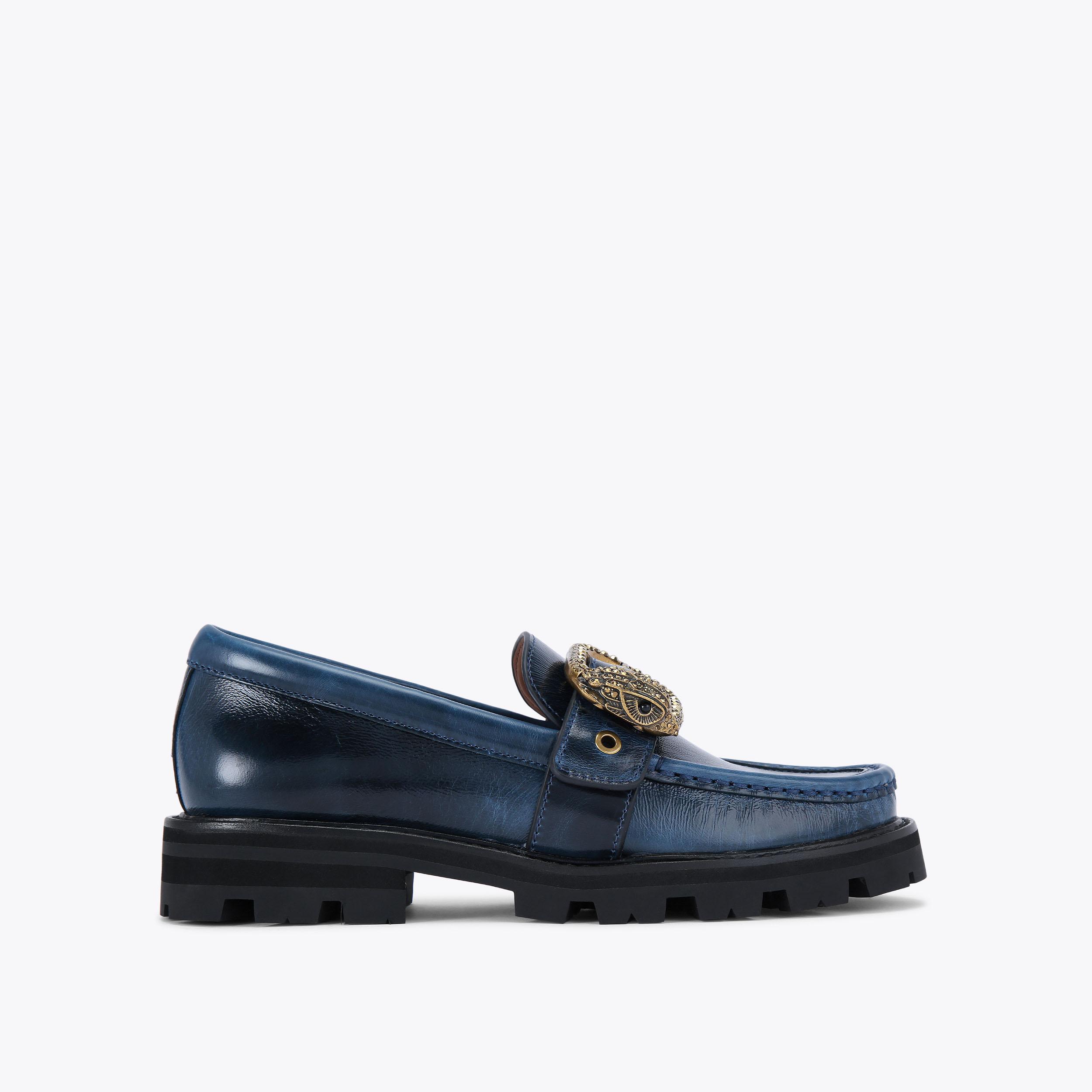 MAYFAIR CHUNKY LOAFER Blue Slip On Loafer by KURT GEIGER LONDON