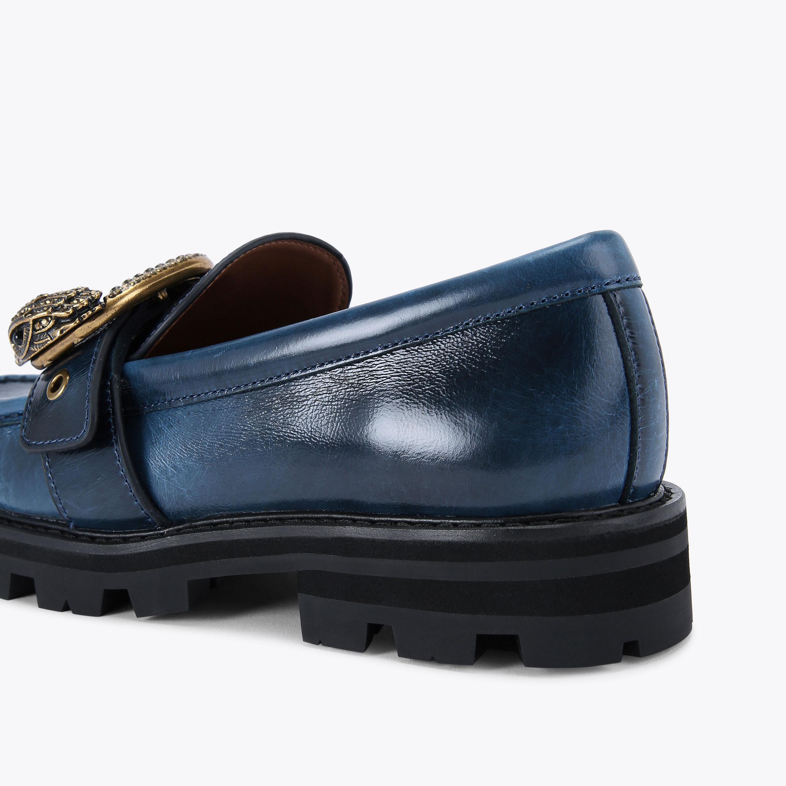 MAYFAIR CHUNKY LOAFER Blue Slip On Loafer by KURT GEIGER LONDON