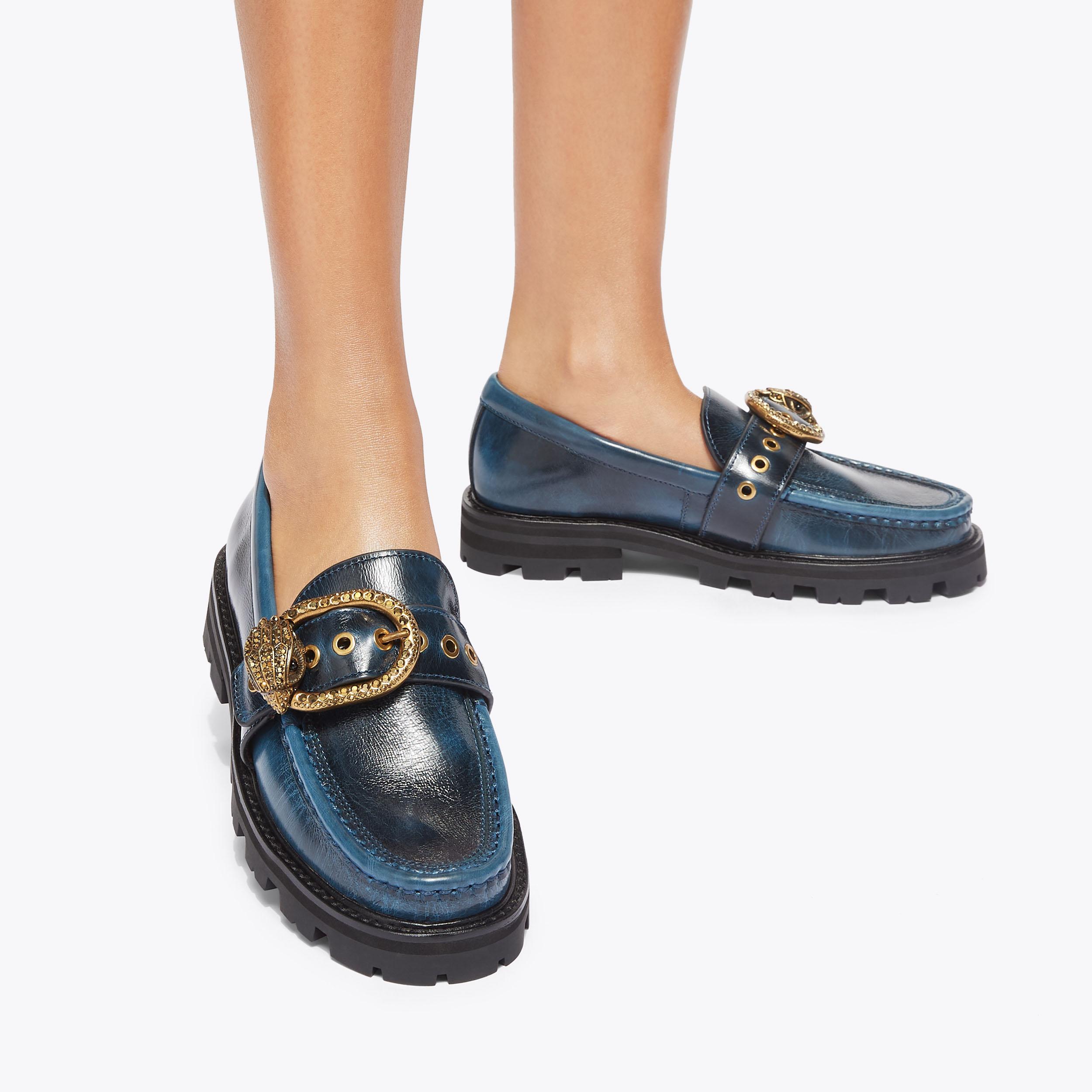 MAYFAIR CHUNKY LOAFER Blue Slip On Loafer by KURT GEIGER LONDON