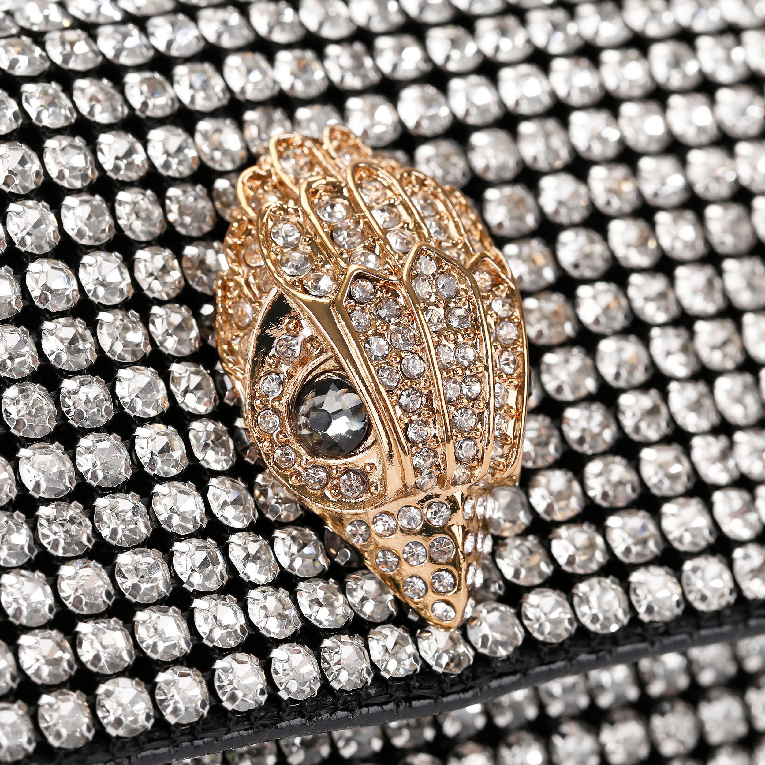 SM PARTY SHOULDER BAG Silver Shoulder Crystal Purse by KURT GEIGER LONDON