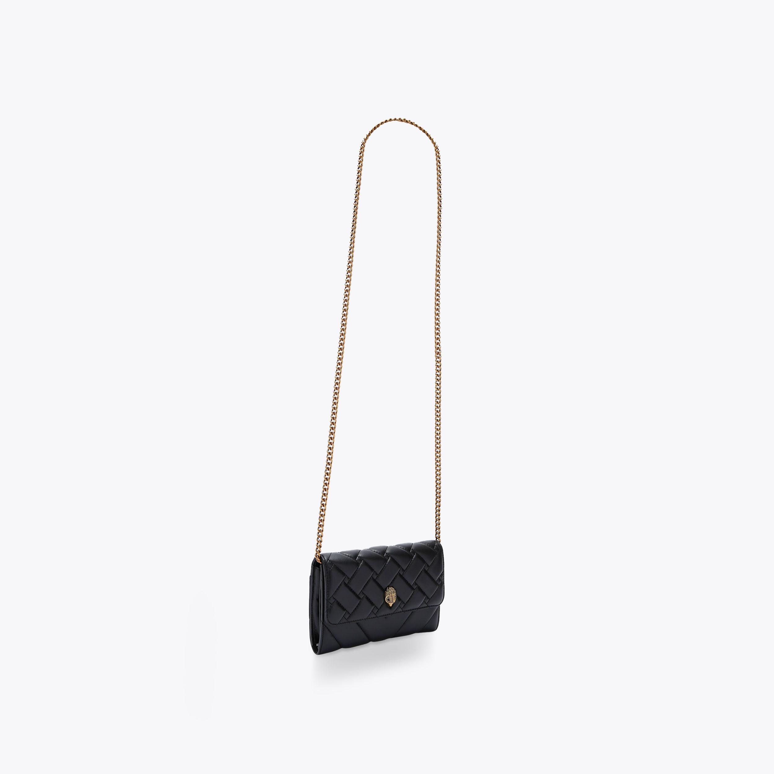 KENSINGTON CHAIN WALLET Black Leather Wallet by KURT GEIGER LONDON