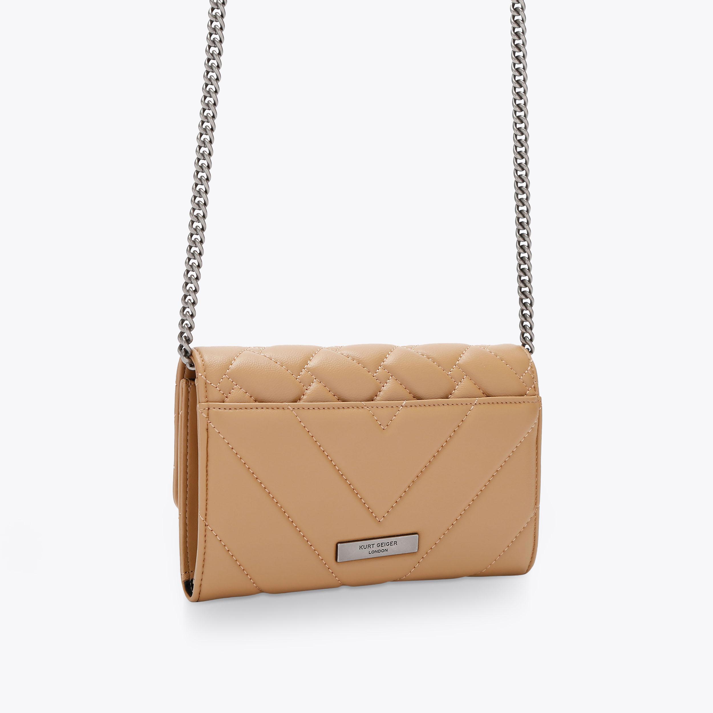KENSINGTON CHAIN WALLET Camel Leather Wallet by KURT GEIGER LONDON