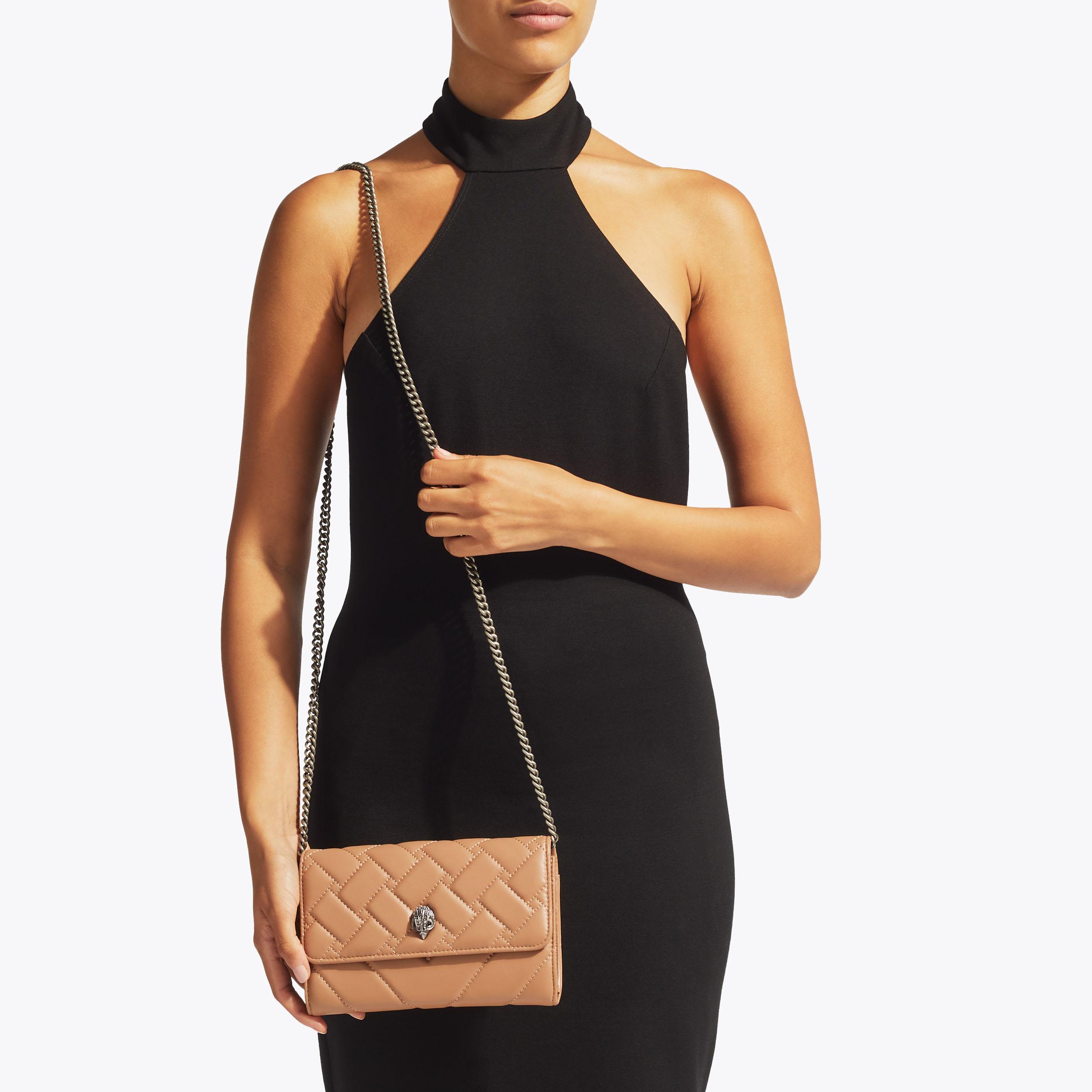 KENSINGTON CHAIN WALLET Camel Leather Wallet by KURT GEIGER LONDON