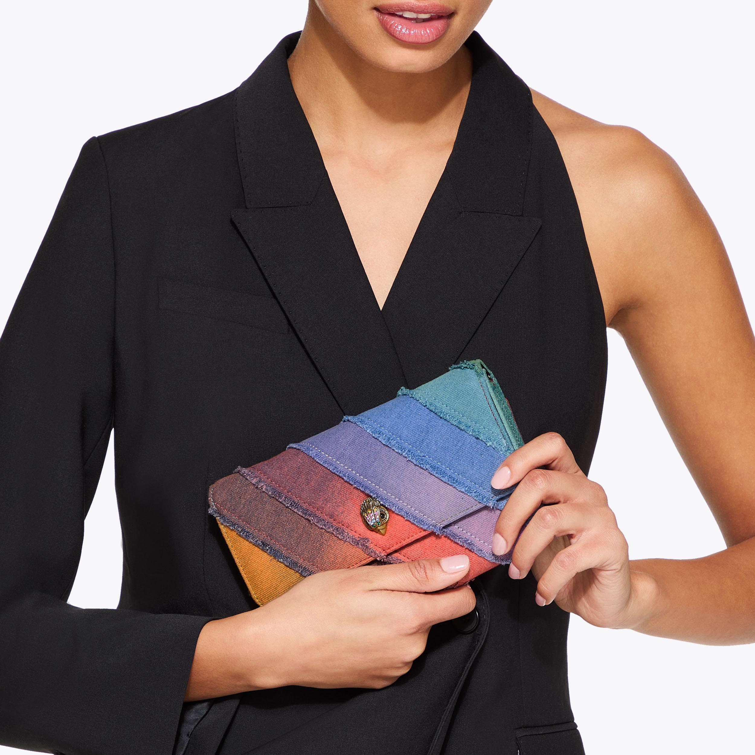 KENSINGTON CHAIN WALLET Denim Stripe Wallet by KURT GEIGER LONDON
