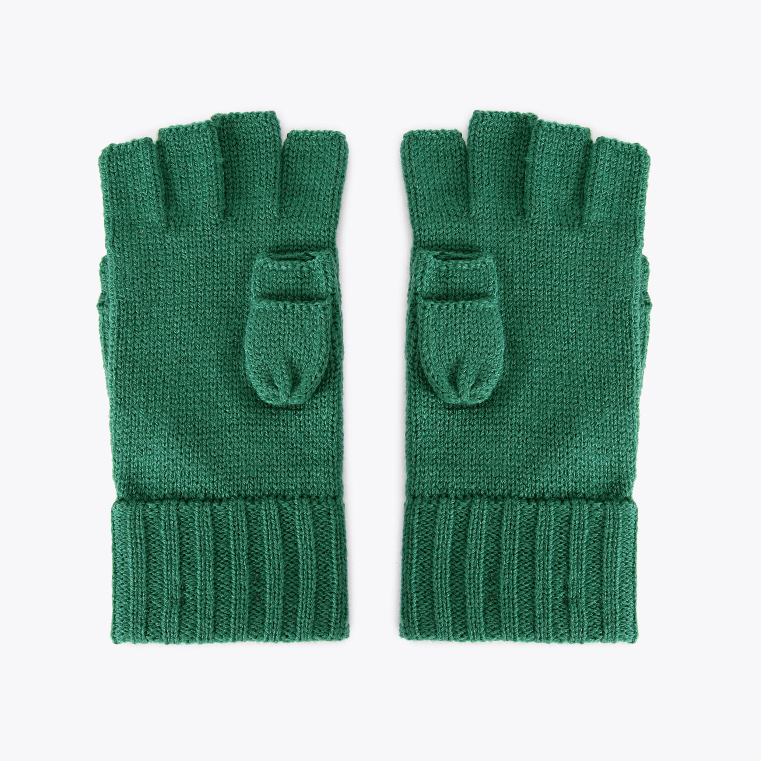 EVIL EYE MITTEN Green Knitted Mitten Gloves by KURT GEIGER LONDON