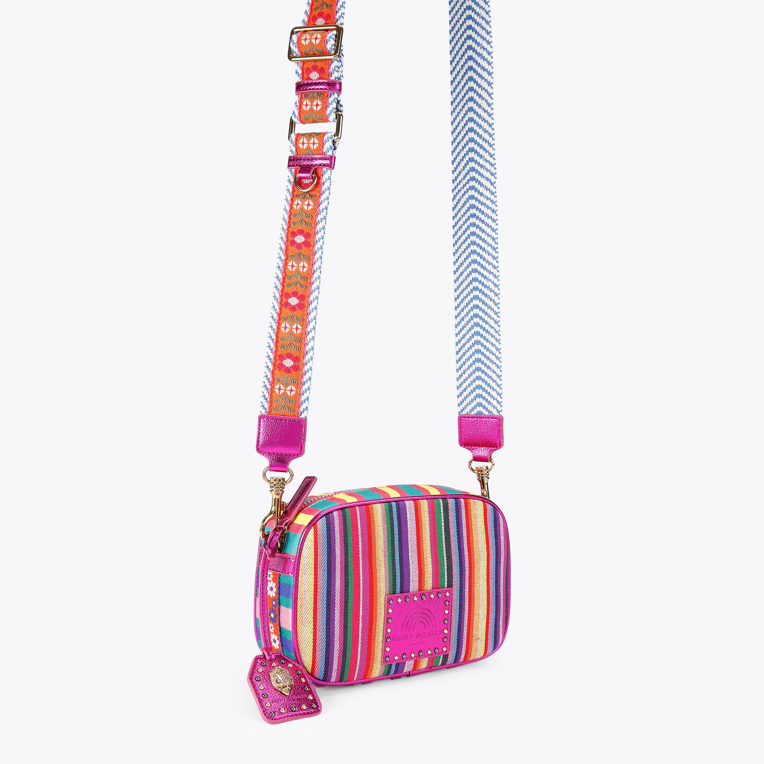 SOUTHBANK CAMERA BAG KURT Rainbow Stripe Camera Purse by KURT GEIGER LONDON