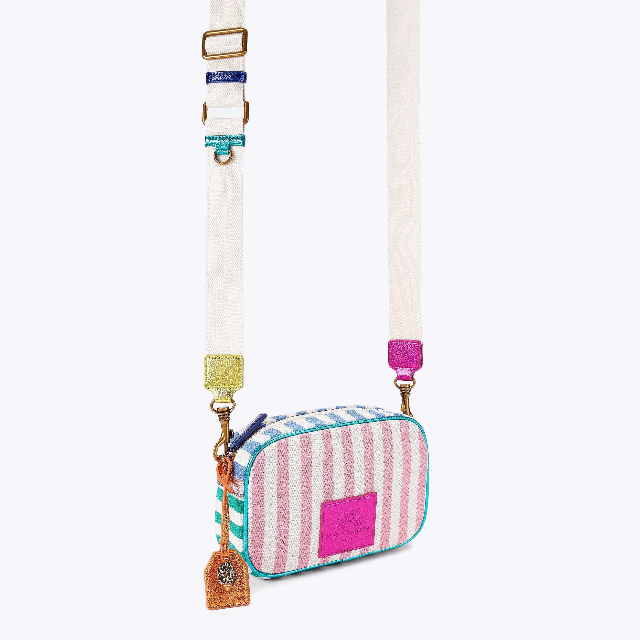 SOUTHBANK CAMERA BAG KURT Striped Camera Bag by KURT GEIGER LONDON