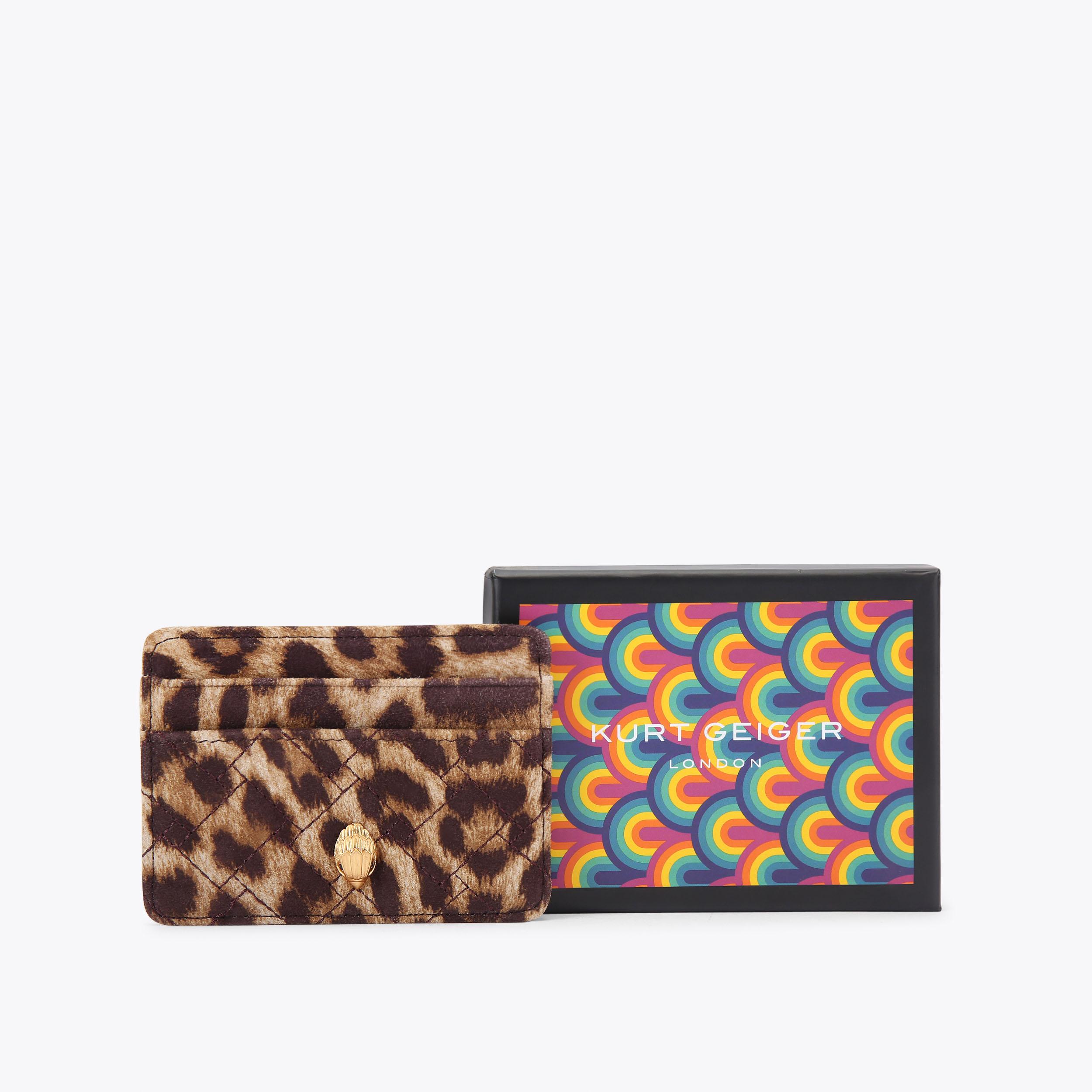 CARD HOLDER KENSINGTON Leopard Suede Card Holder by KURT GEIGER LONDON