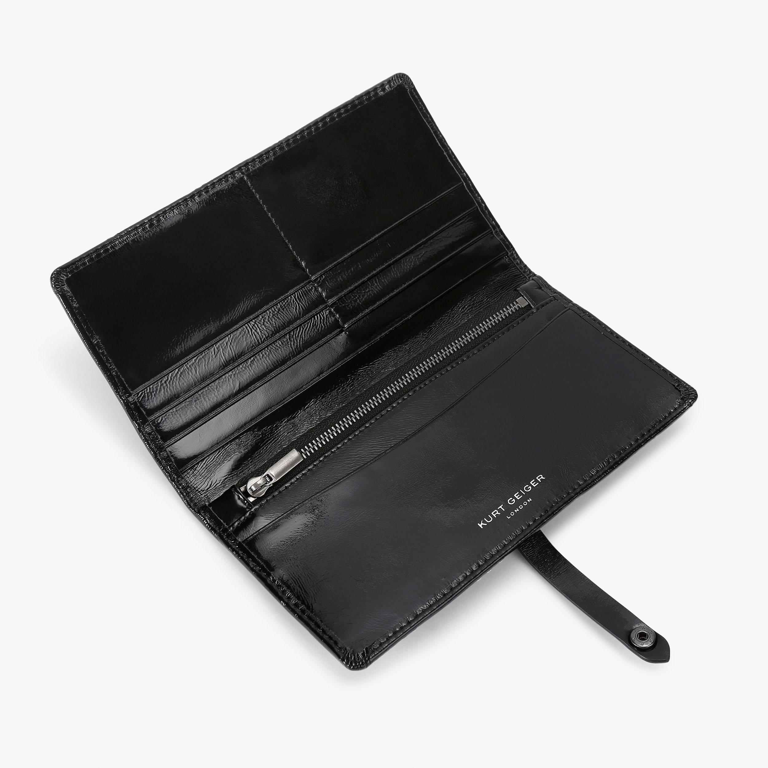 SOFT WALLET KENSINGTON DR Black Stitched Wallet by KURT GEIGER LONDON