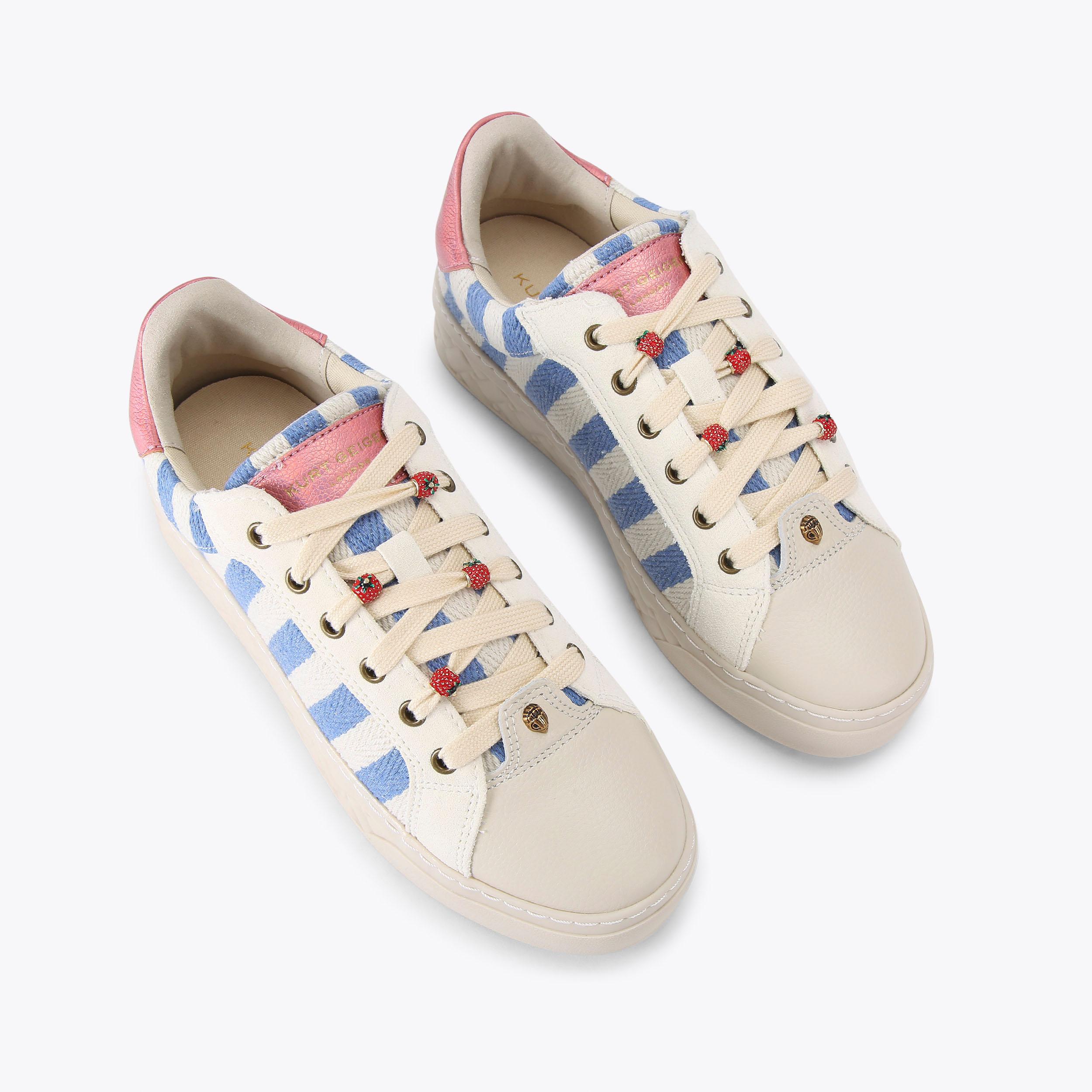 KENSINGTON CUPSOLE Blue Stripe Sneaker by KURT GEIGER LONDON