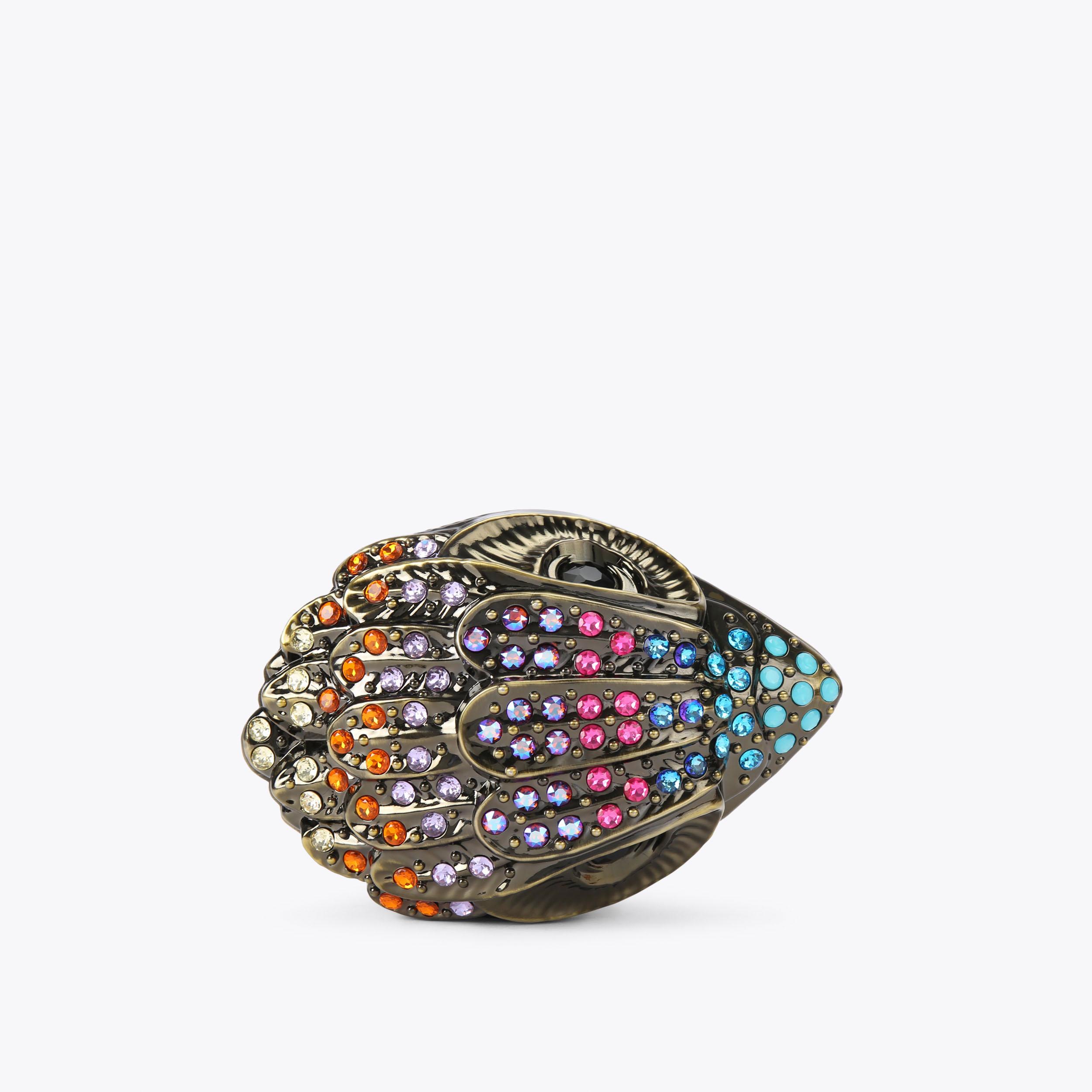 EAGLE CLUTCH Oversized Antiqued Brass Eagle Head by KURT GEIGER LONDON