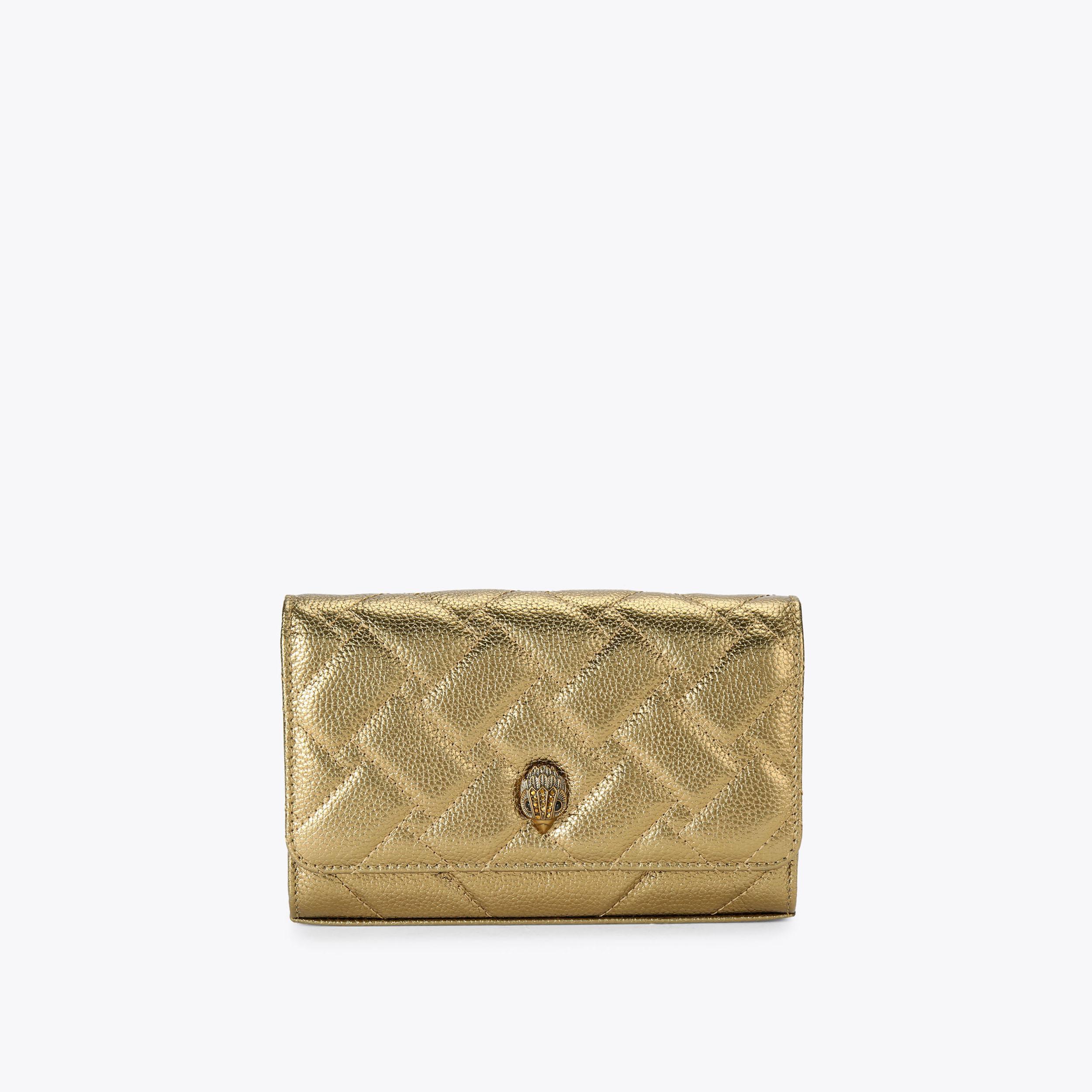 EXTRA MINI KENSINGTON Gold Cross Body Purse by KURT GEIGER LONDON