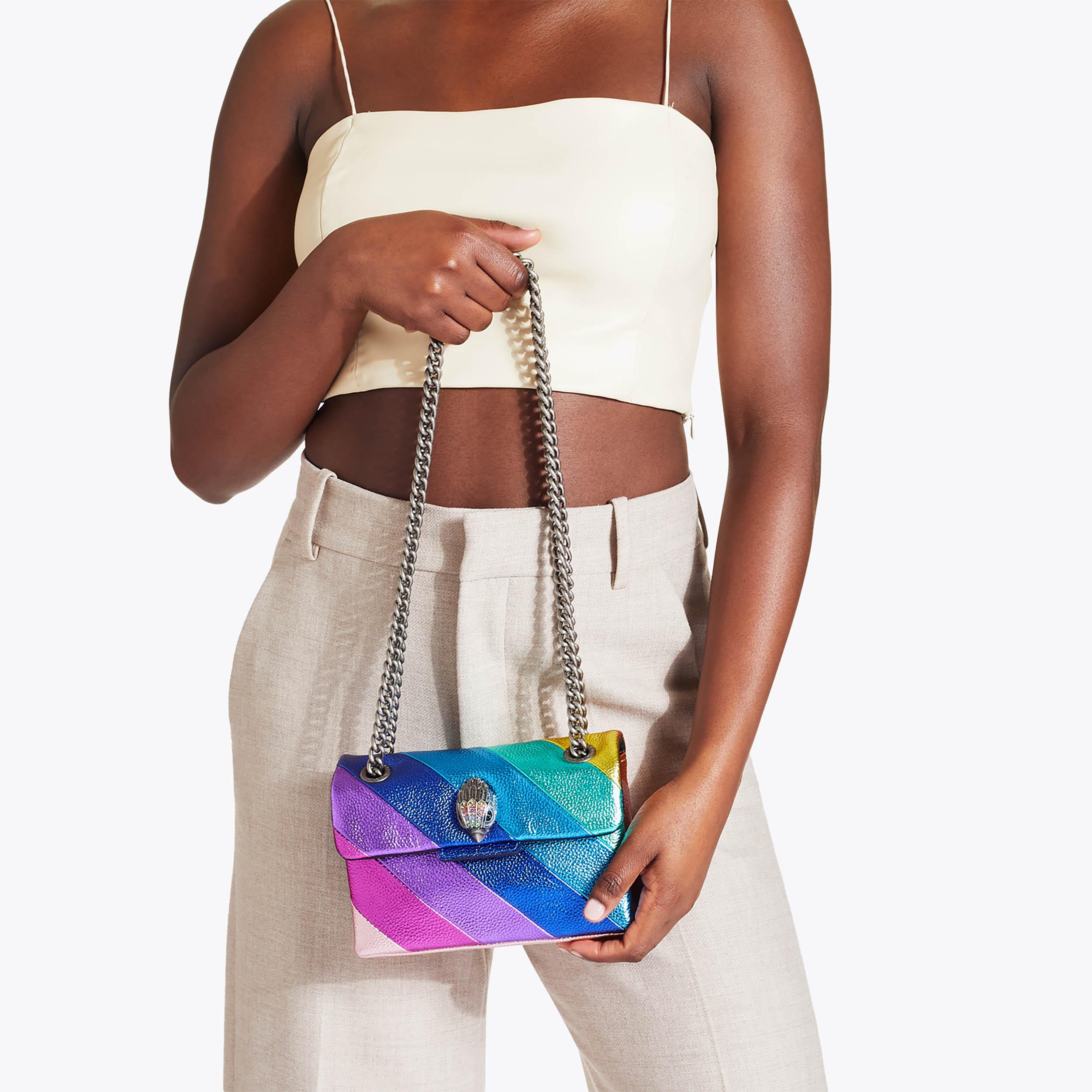 MINI KENSINGTON S BAG Rainbow Leather Mini Purse by KURT GEIGER LONDON