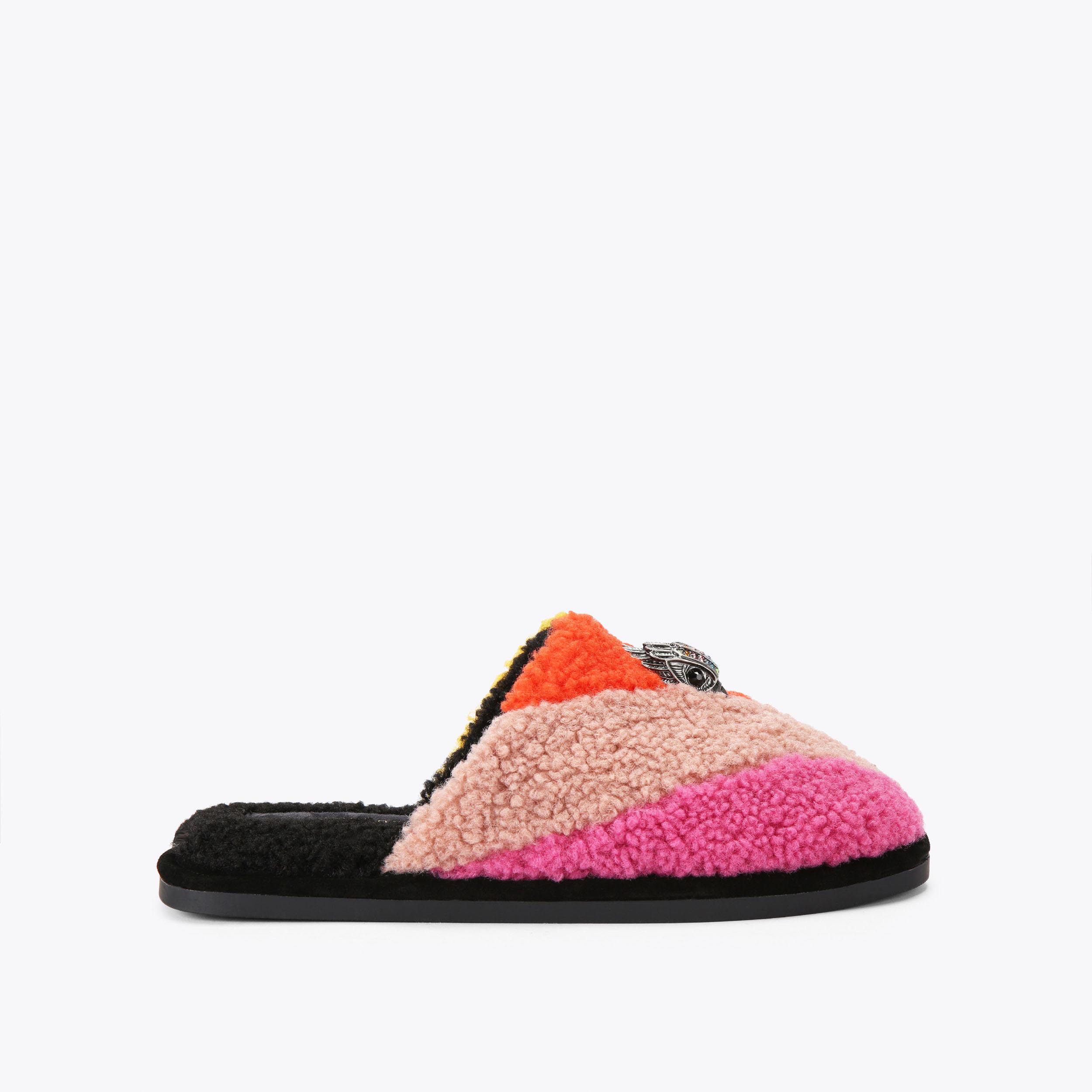 KENSINGTON SLIPPERS Rainbow Teddy Slippers by KURT GEIGER LONDON