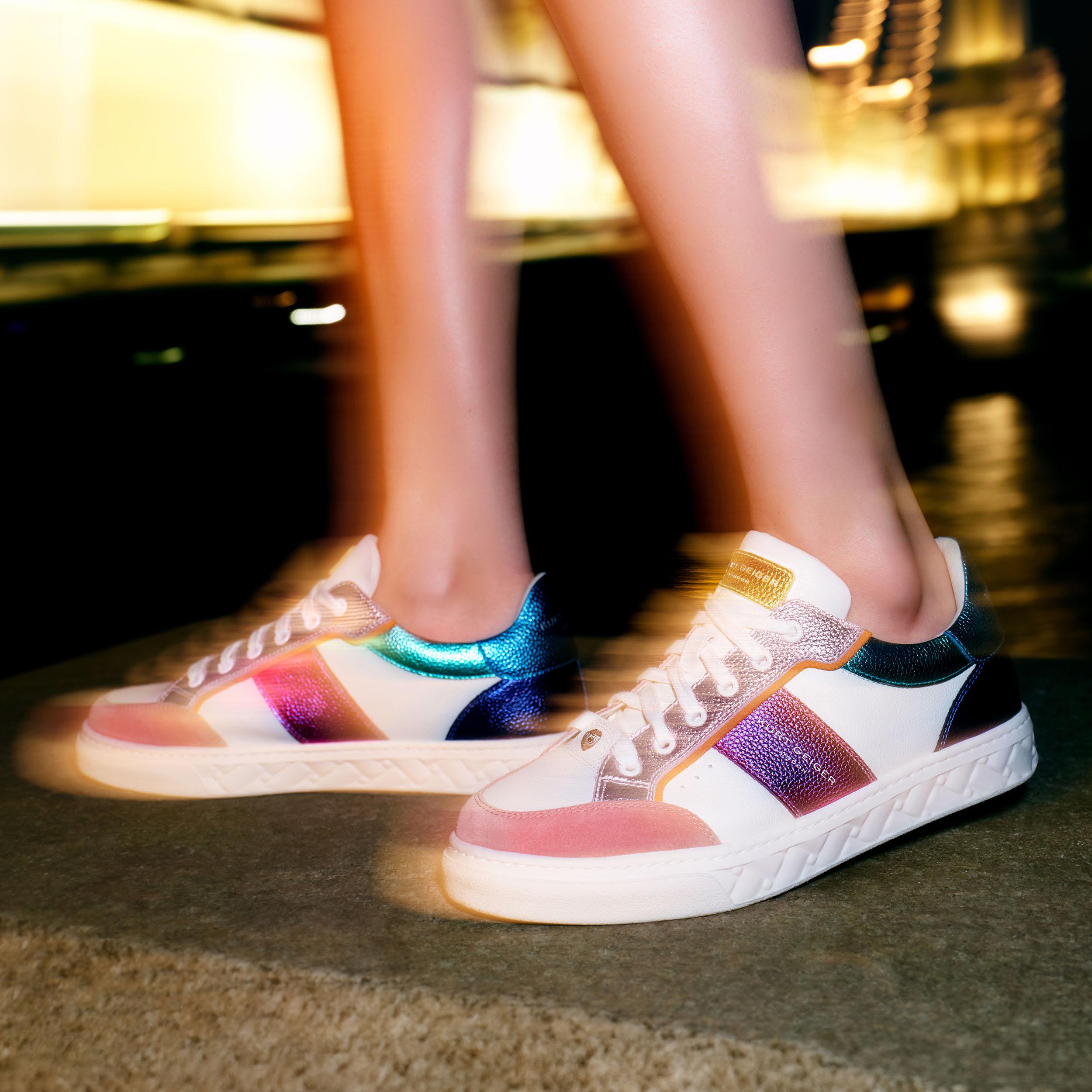 KENSINGTON SLIM CUPSOLE Rainbow Capsule Sneaker by KURT GEIGER LONDON