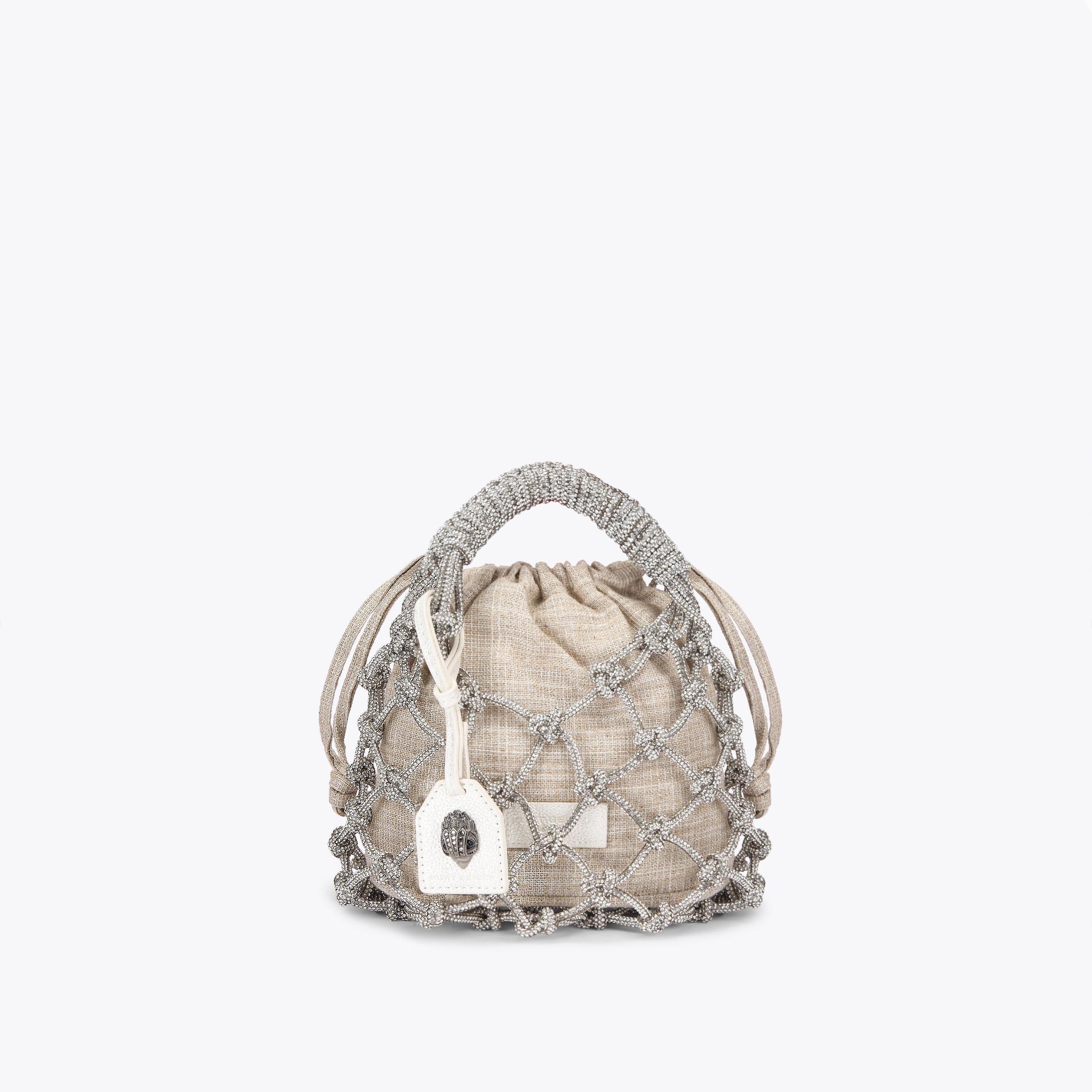 SM MACRAME CRYSTAL BAG Silver Crystal Bag by KURT GEIGER LONDON