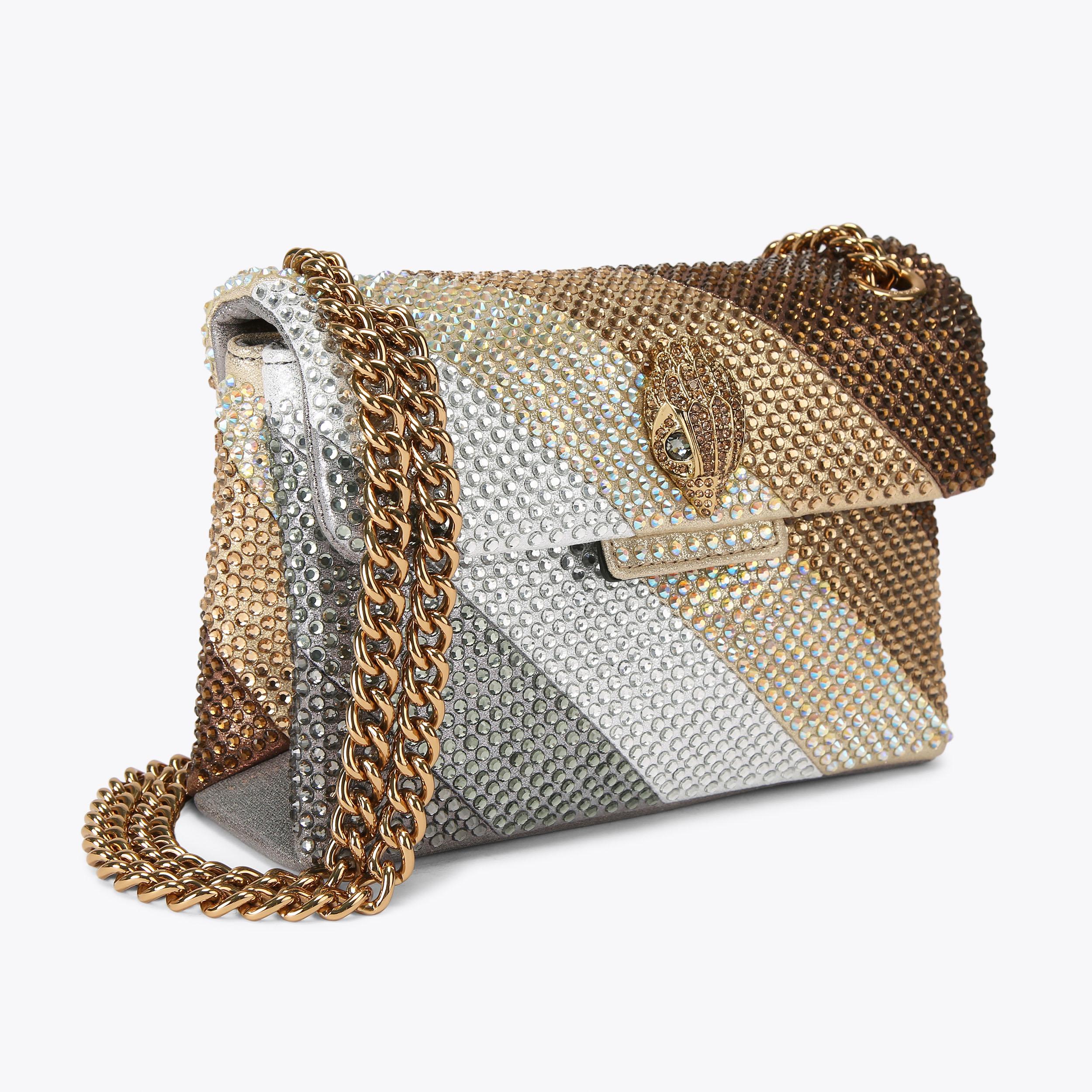 FABRIC MINI KENSINGTON L Crystal Stripe Cross Body Purse by KURT GEIGER ...