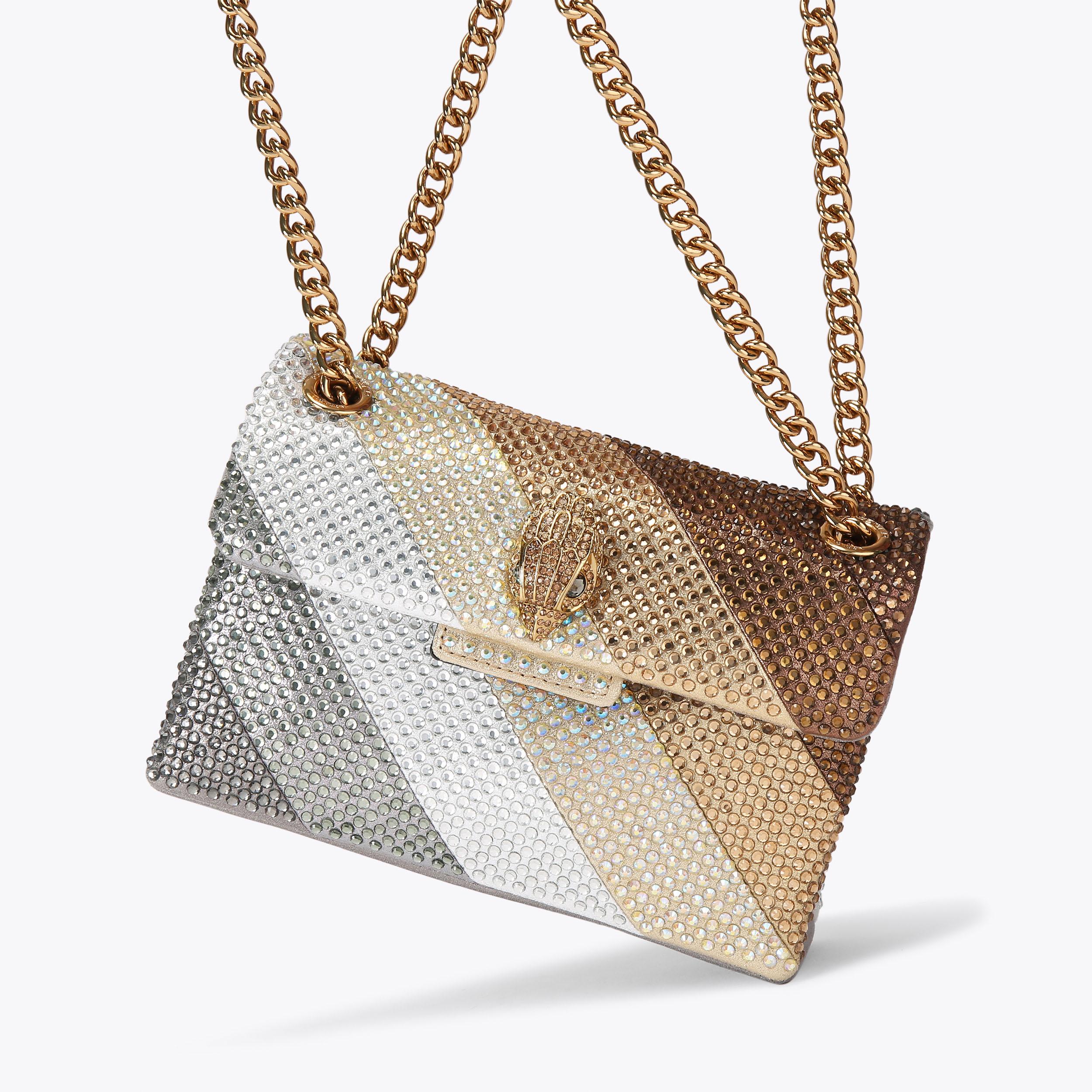 FABRIC MINI KENSINGTON L Crystal Stripe Cross Body Purse by KURT GEIGER ...