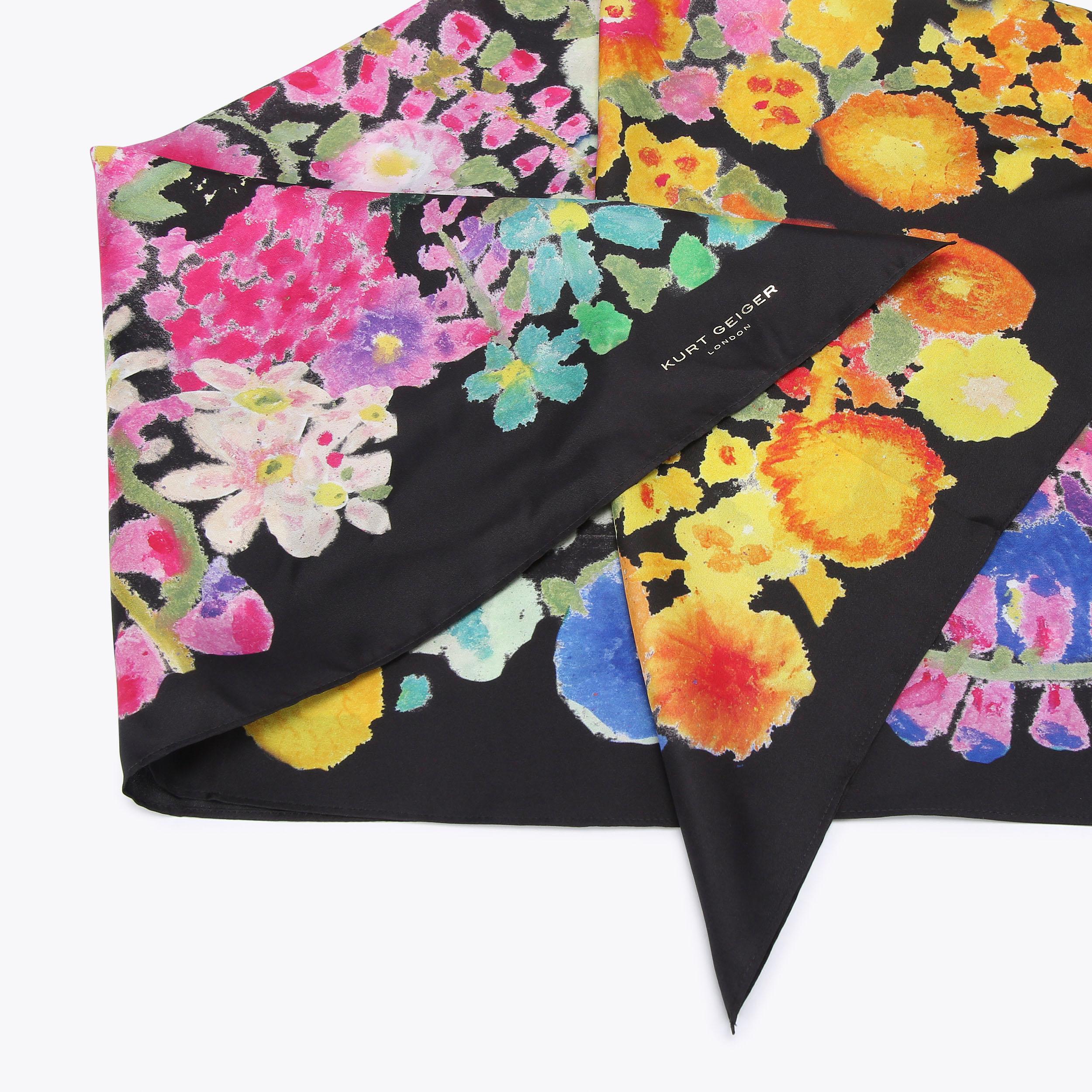 LG SQUARE SCARF Square floral scarf by KURT GEIGER LONDON