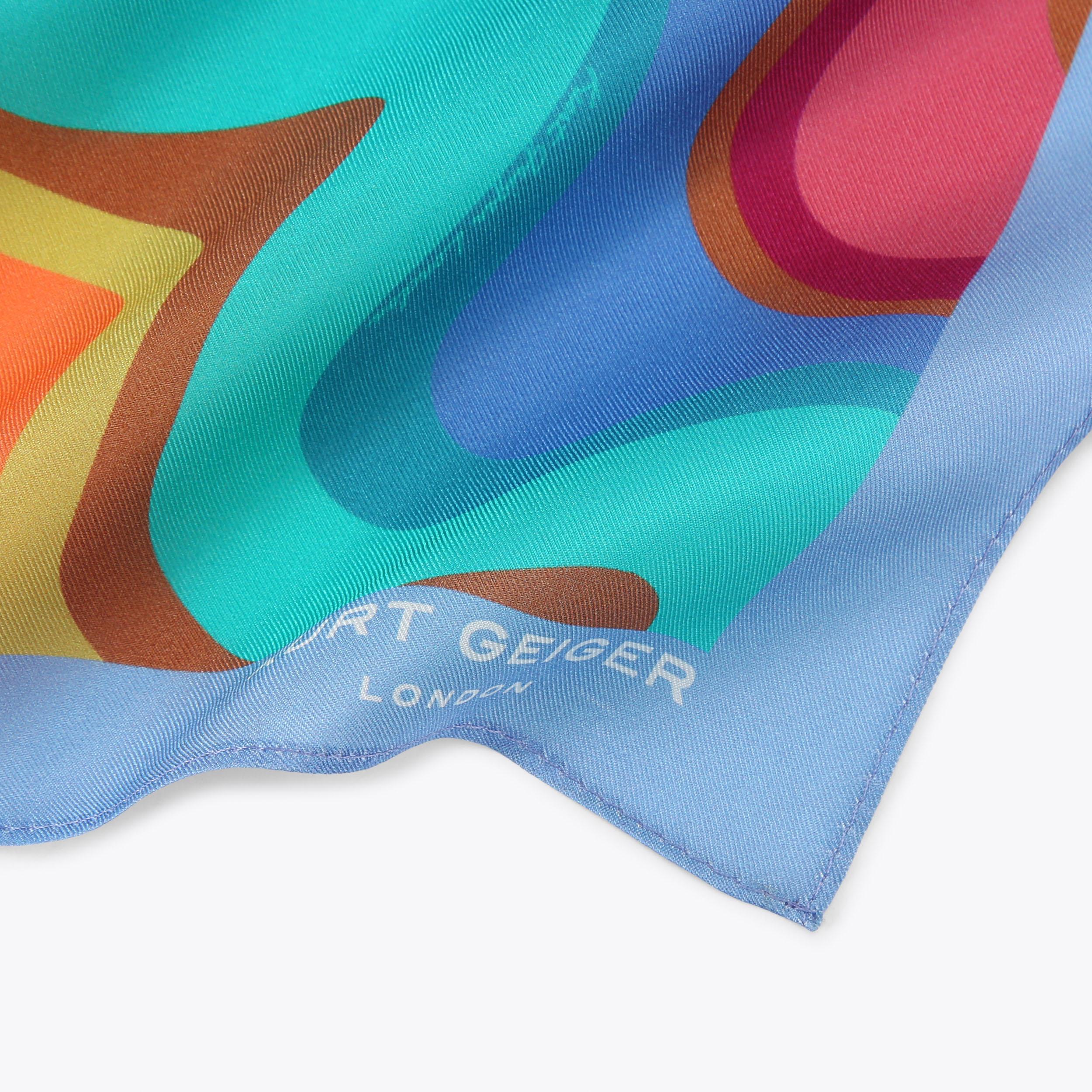 Bandana Scarf Rainbow Swirl Scarf By Kurt Geiger London