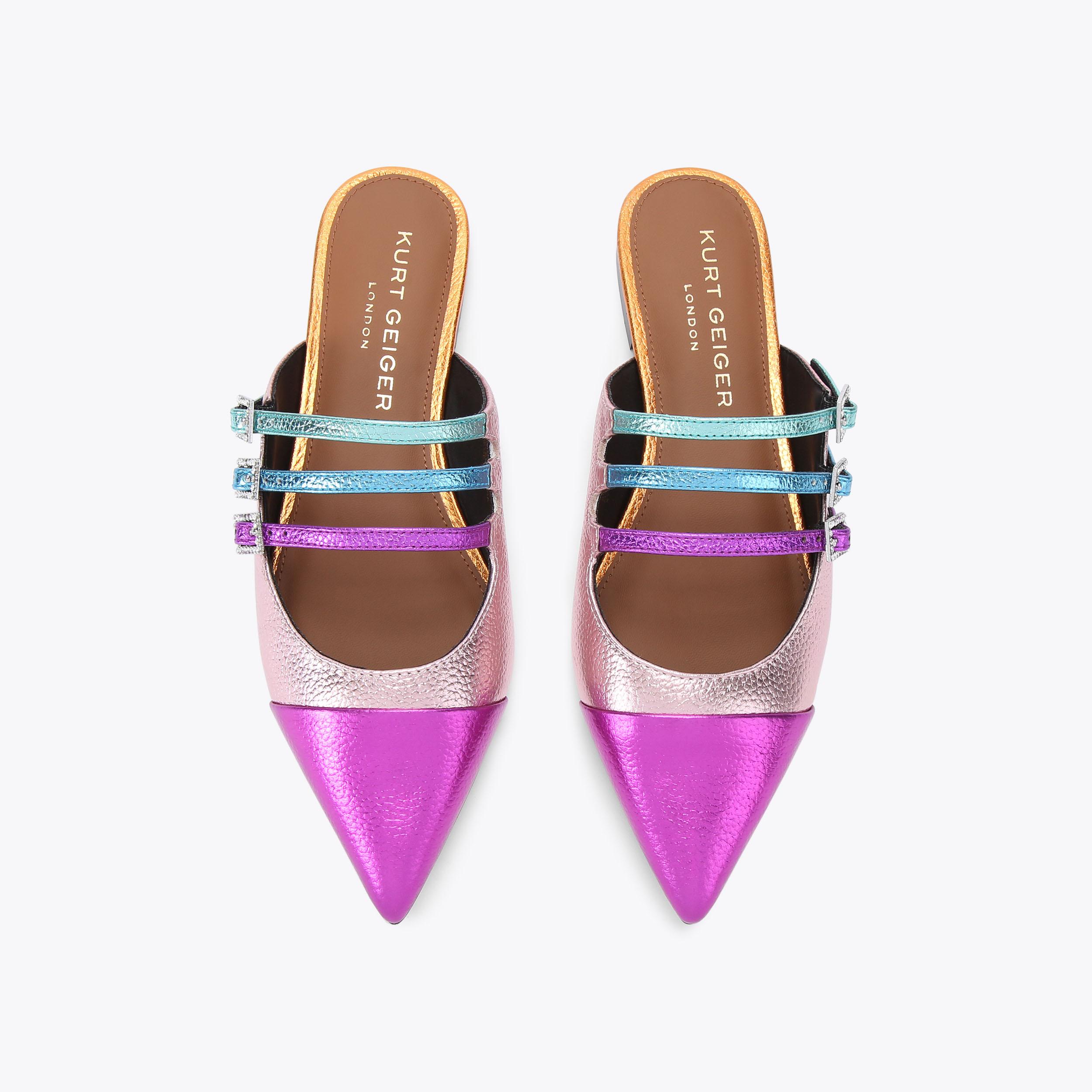 PIERRA MJ FLAT OPEN BACK Rainbow Mary Jane Pumps by KURT GEIGER LONDON