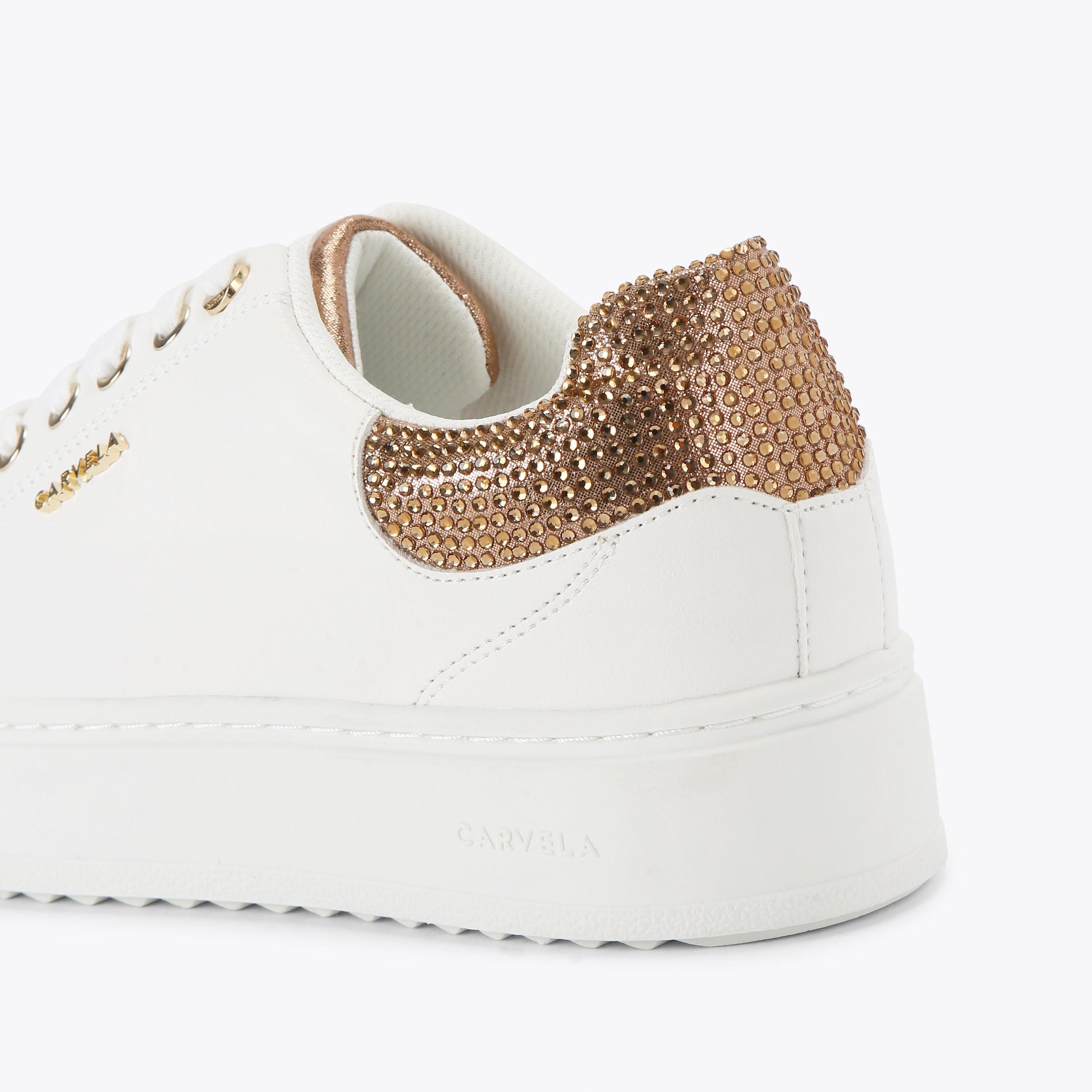 DREAM 2 White Crystal Sneaker by CARVELA