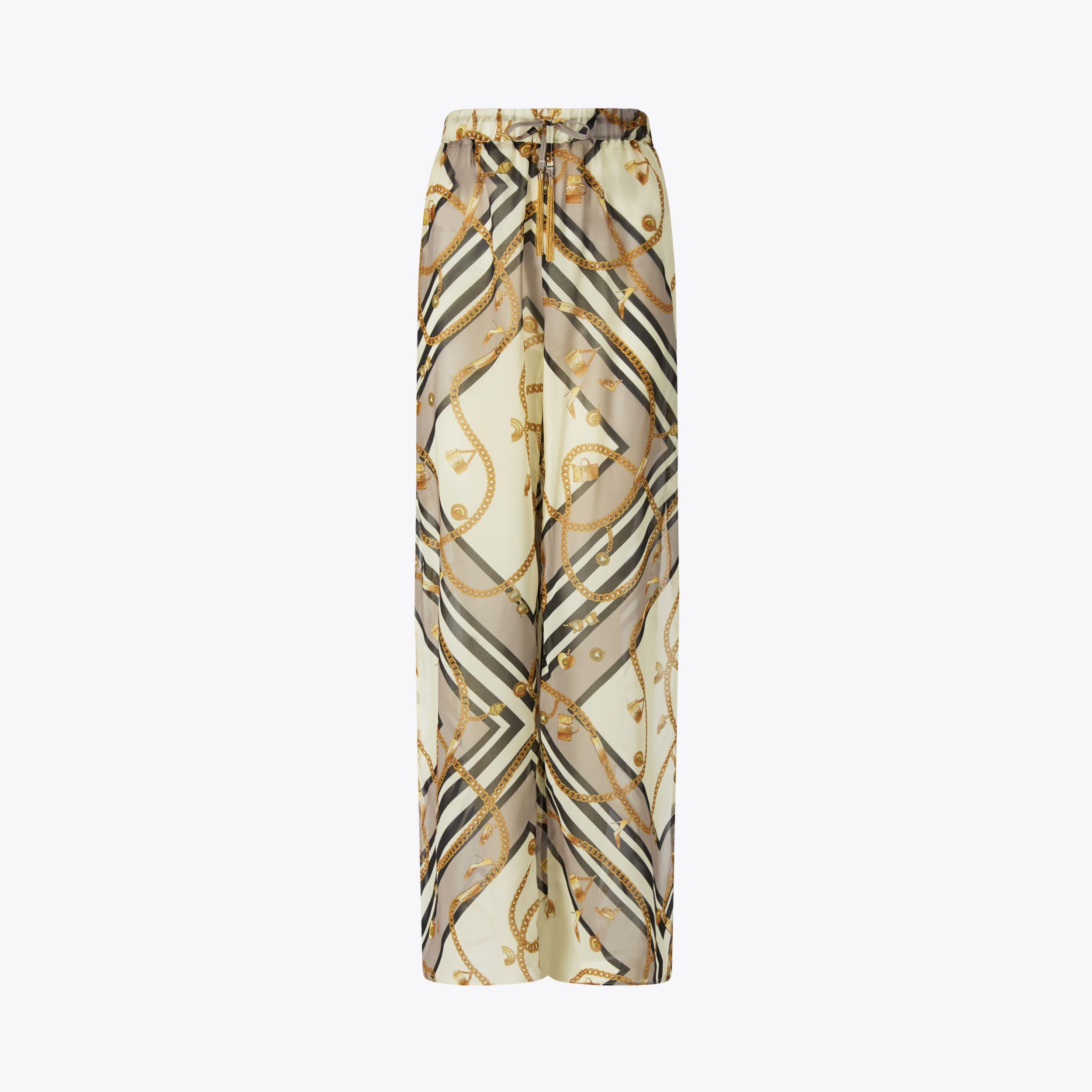 Resort Trousers Neutral Fabric Trousers By Kurt Geiger London