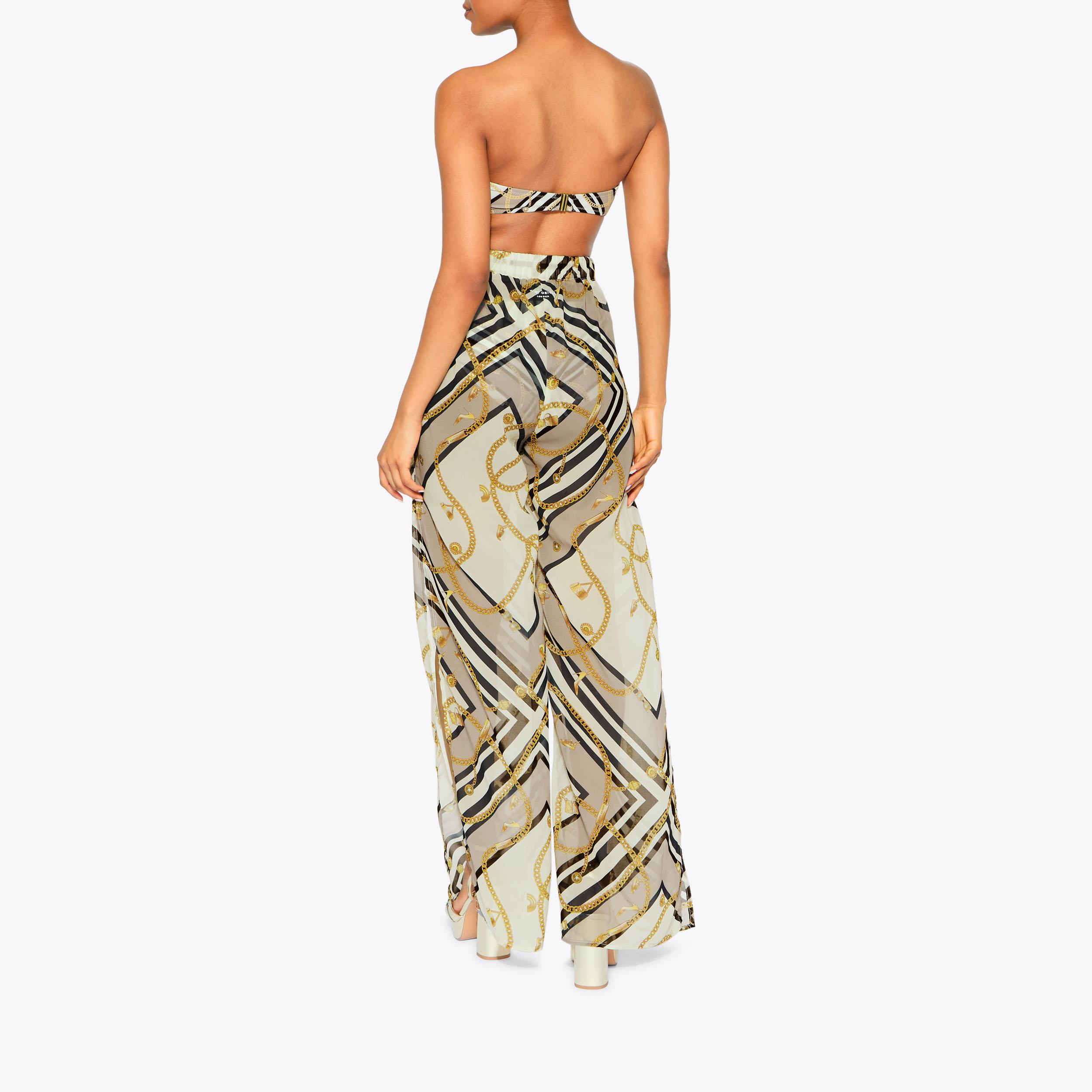 Resort Trousers Neutral Fabric Trousers By Kurt Geiger London