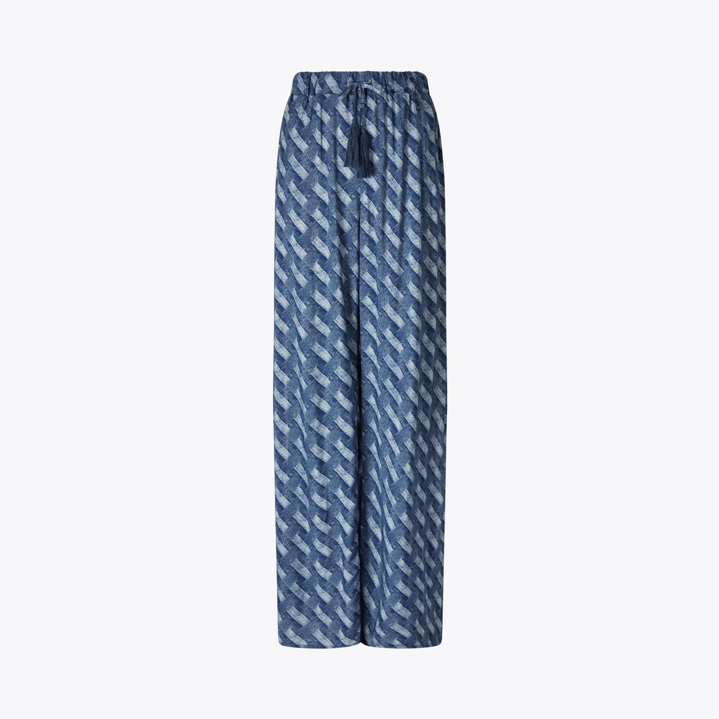 Resort Trousers Blue Fabric Trousers By Kurt Geiger London