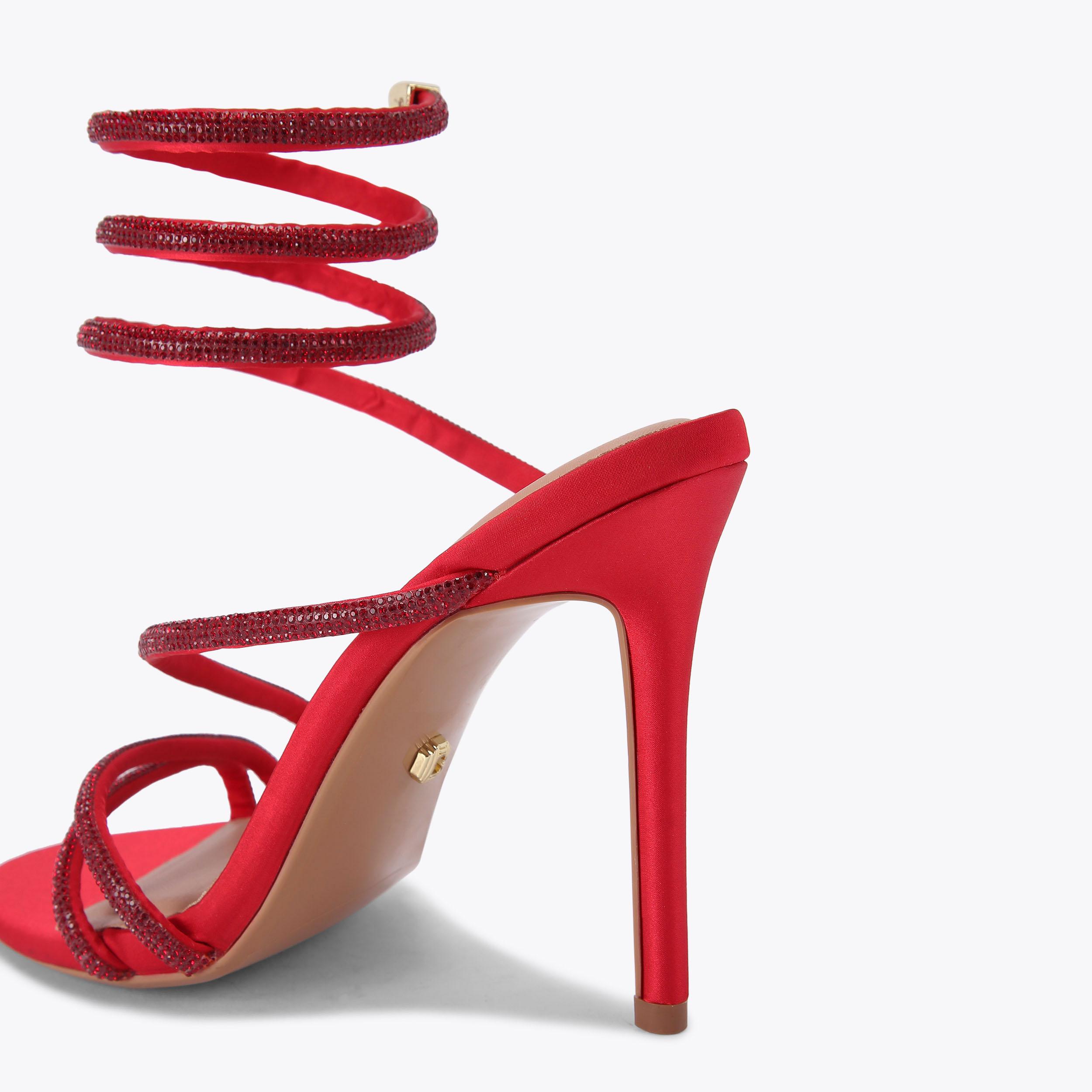 SPIRAL 105 Red Crystal Spiral Heels by CARVELA