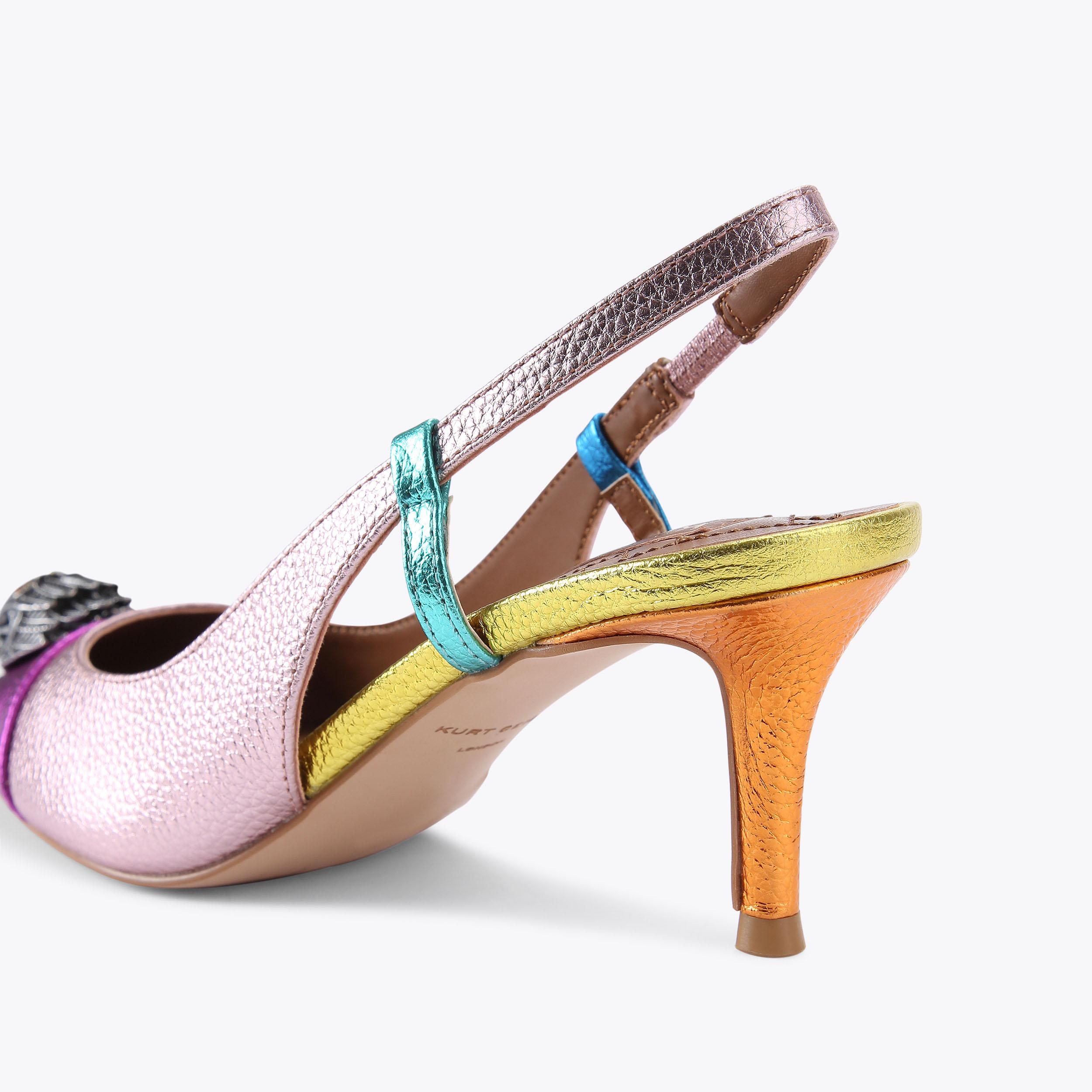 BELGRAVIA EAGLE SLING Leather Slingback Heels by KURT GEIGER LONDON