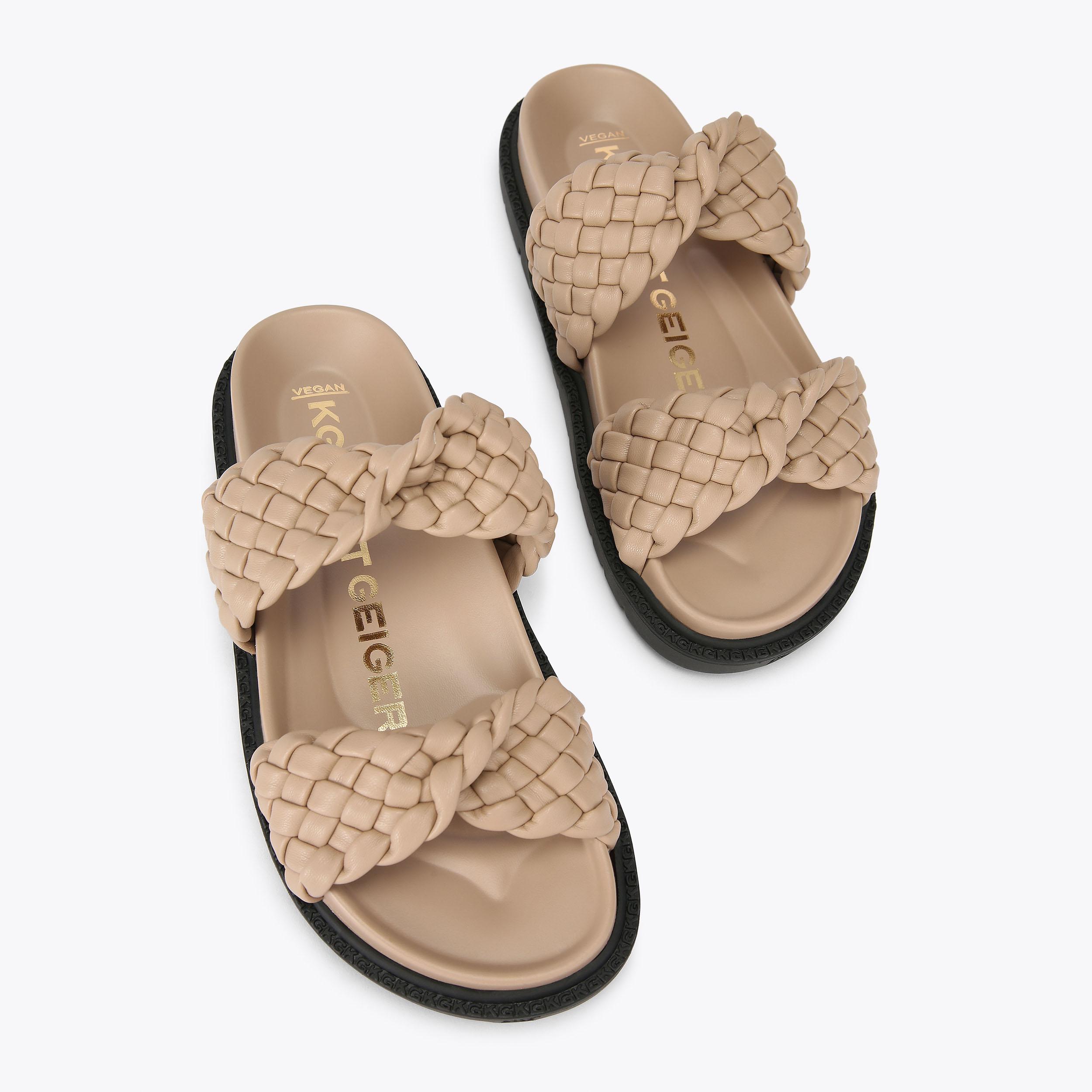 RATHY Camel Braided Sandal by KG KURT GEIGER