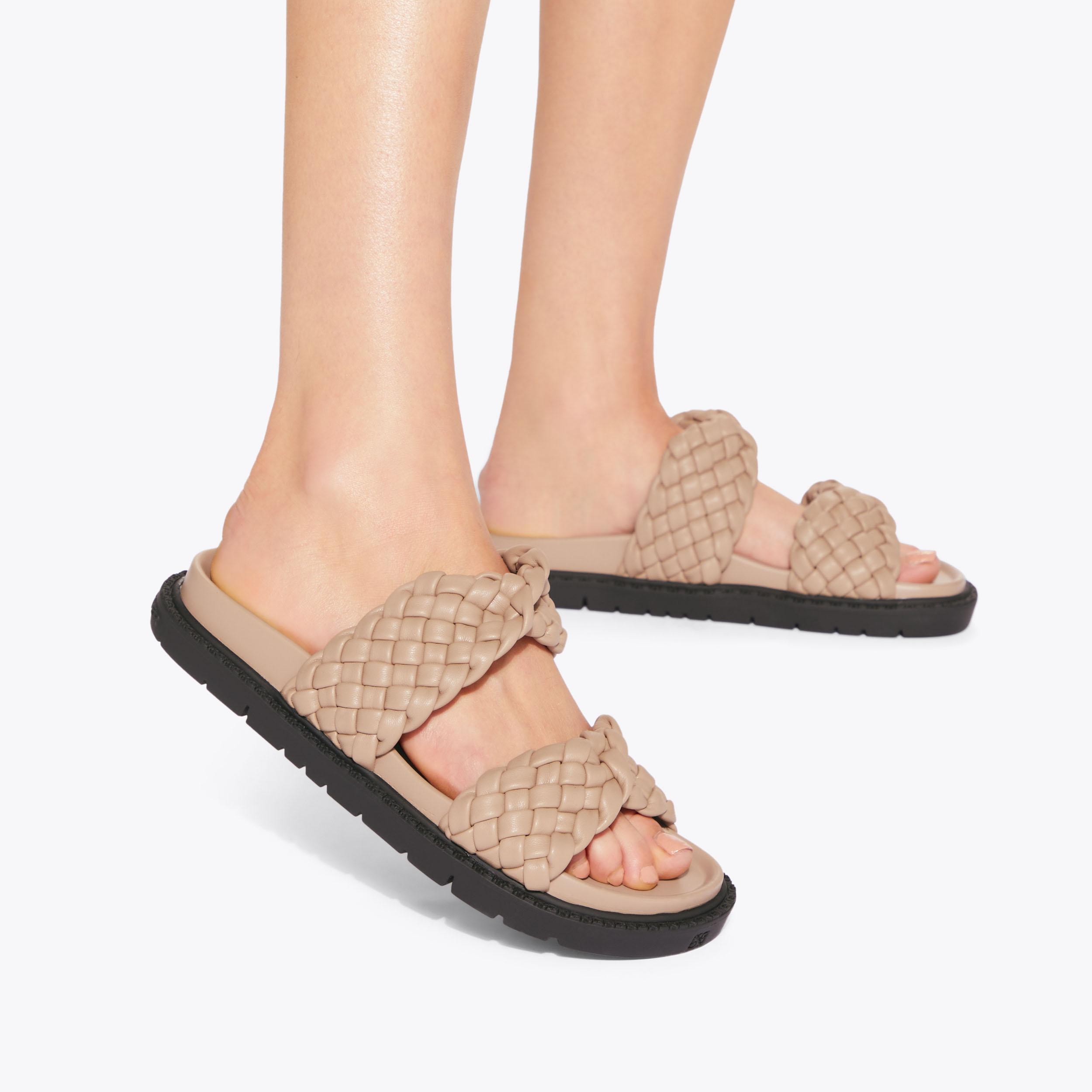 RATHY Camel Braided Sandal by KG KURT GEIGER
