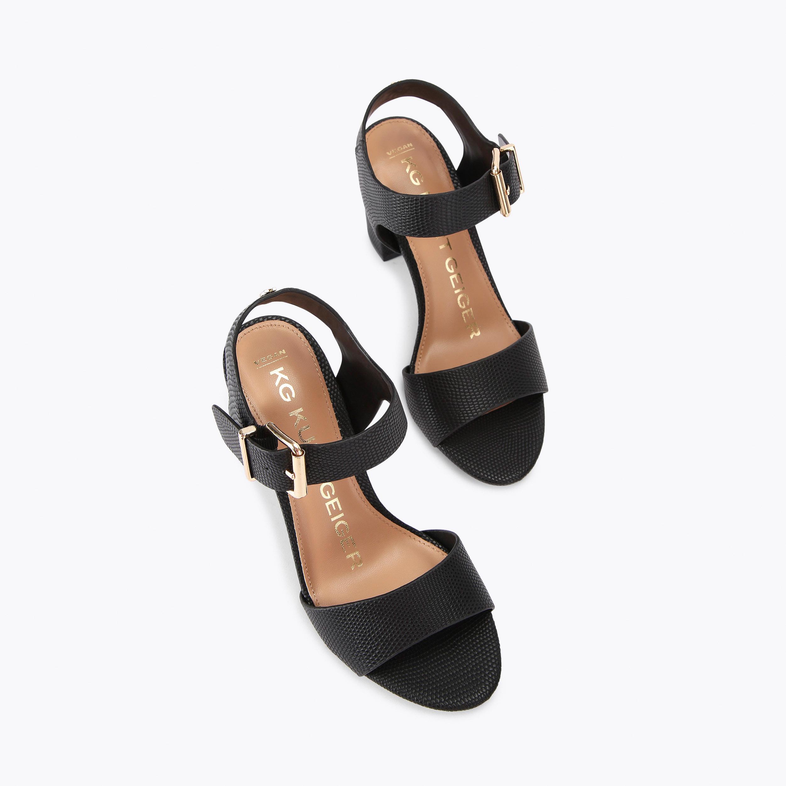 SUTTON Black Block Heels by KG KURT GEIGER