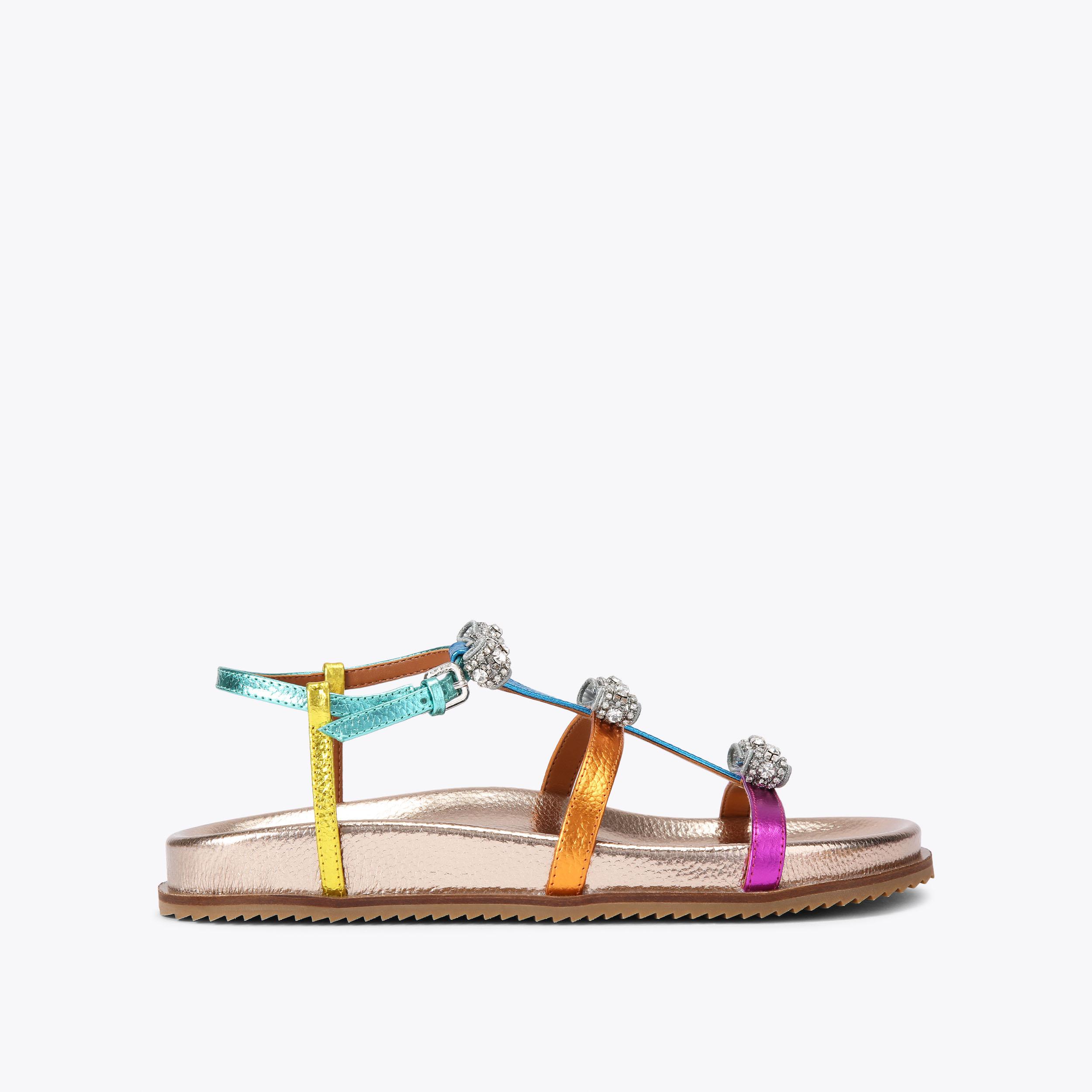 PIERRA MICRO BOW SANDAL Metallic Bow Sandal by KURT GEIGER LONDON