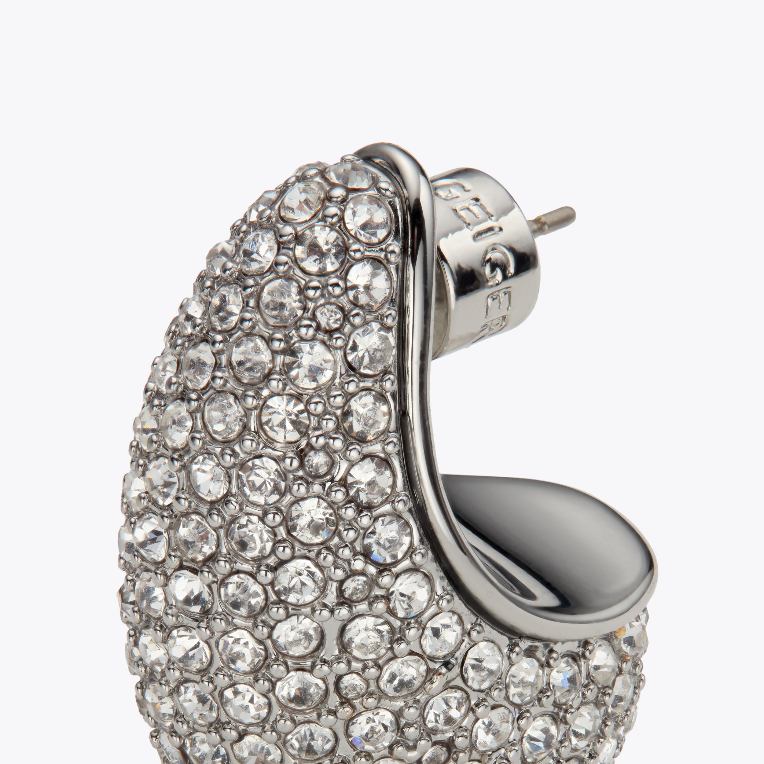 PAVE DOME EARRING Silver Crystal Earrings by KURT GEIGER LONDON