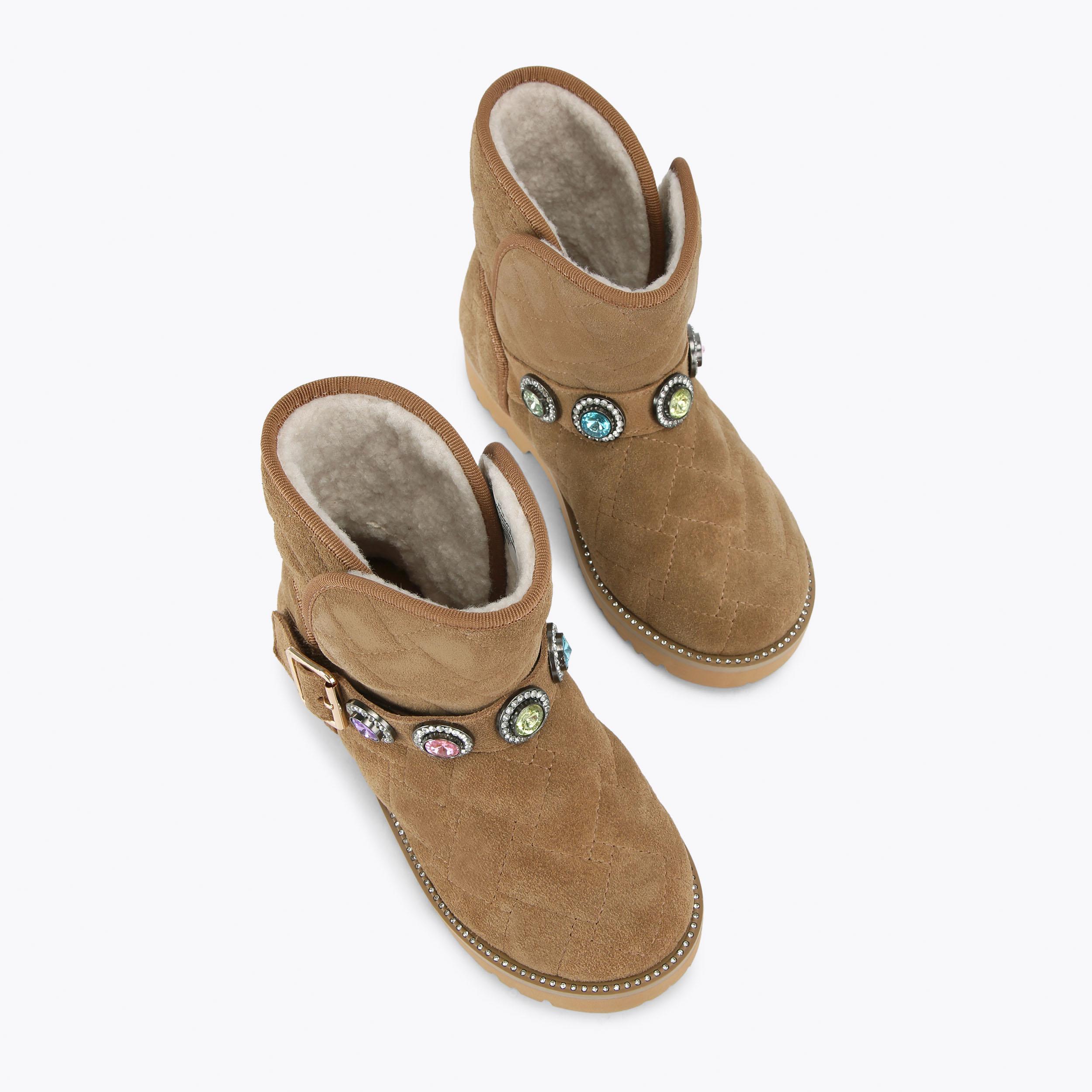 MINI ORSON BOOT Tan Suede Leather Ankle Boot by KURT GEIGER LONDON