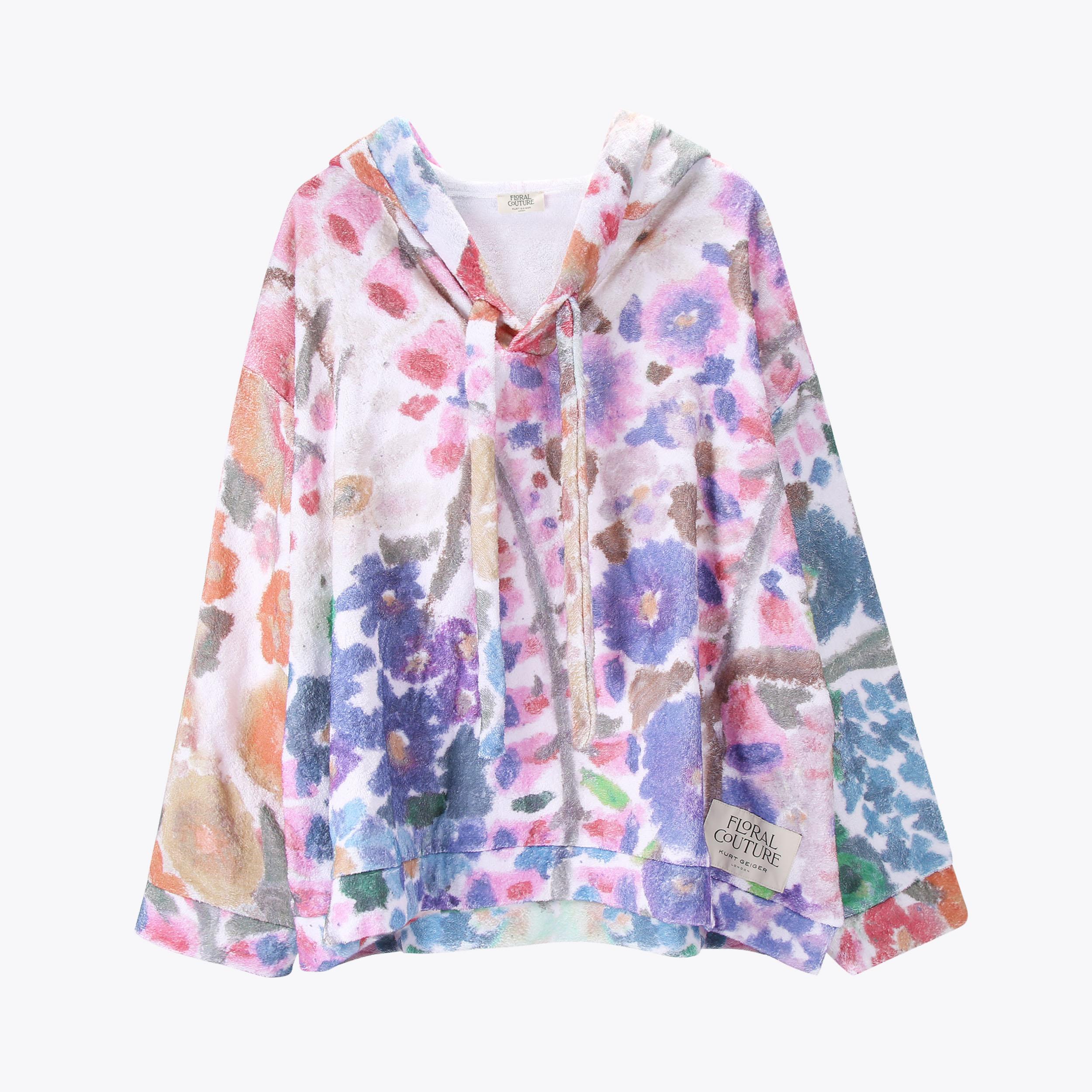 FC TERRY HOODIE Rainbow Stripe Hoodie by KURT GEIGER LONDON