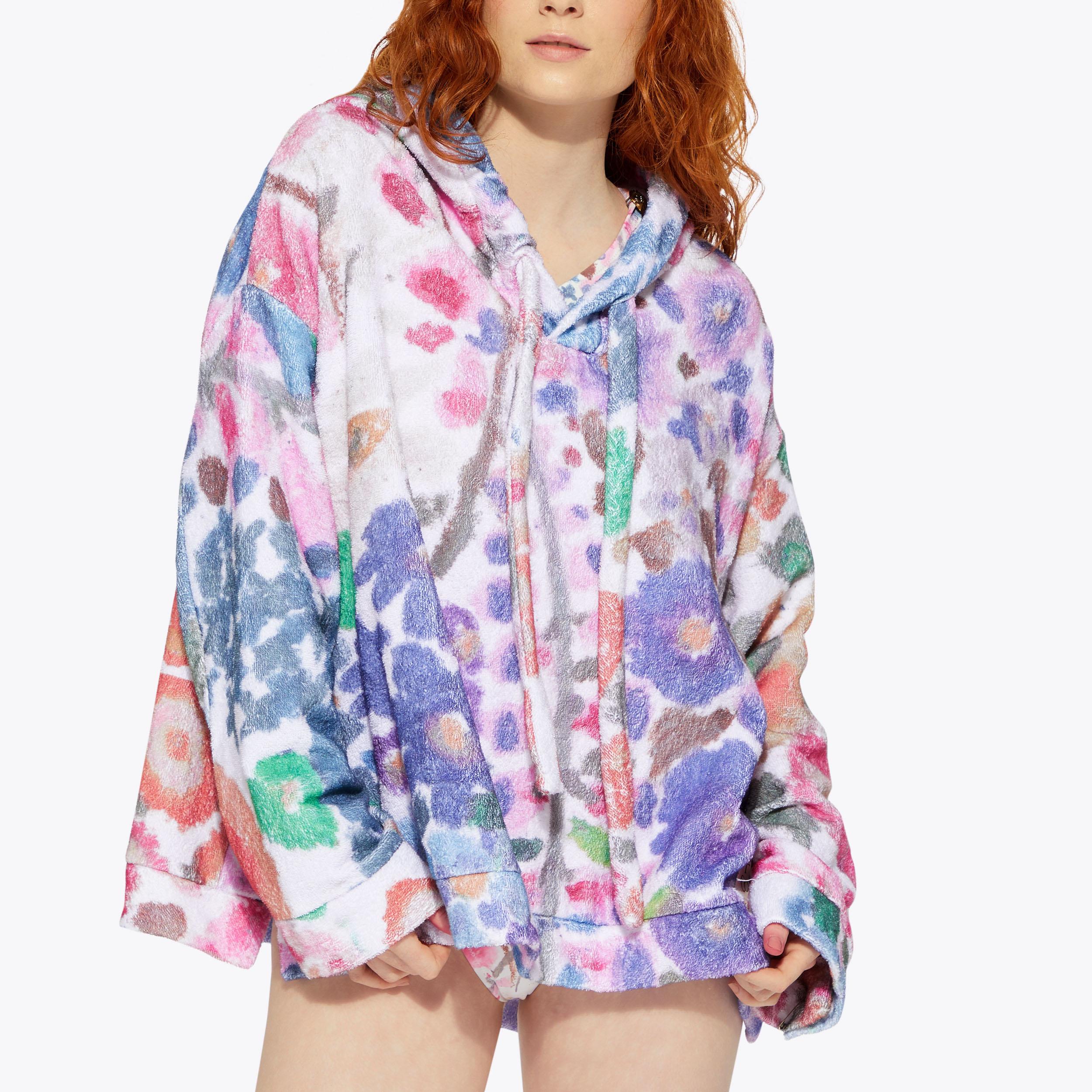 FC TERRY HOODIE Rainbow Stripe Hoodie by KURT GEIGER LONDON