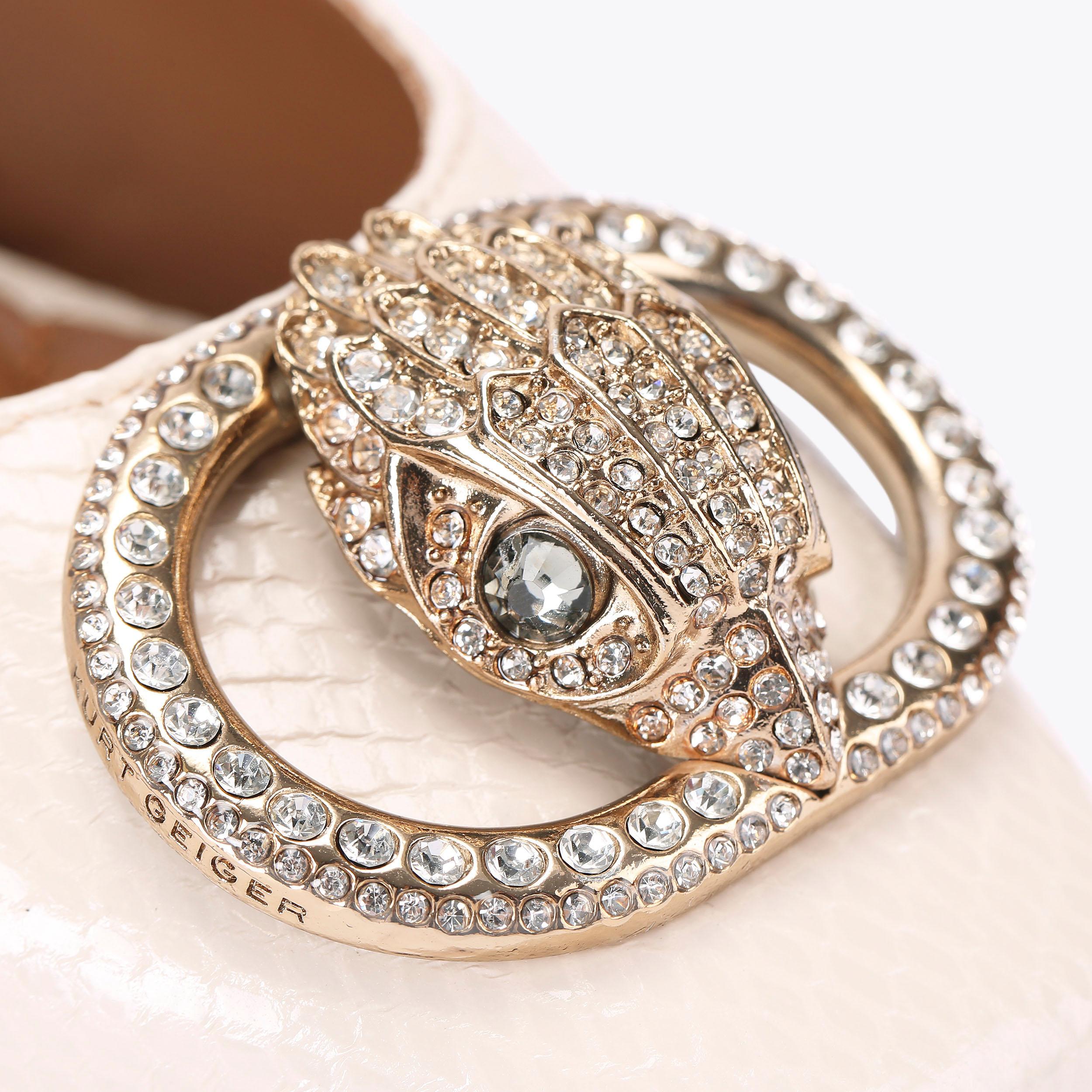 CHELSEA BLOCK SLINGBACK Blush Block Sling Back Heel by KURT GEIGER LONDON