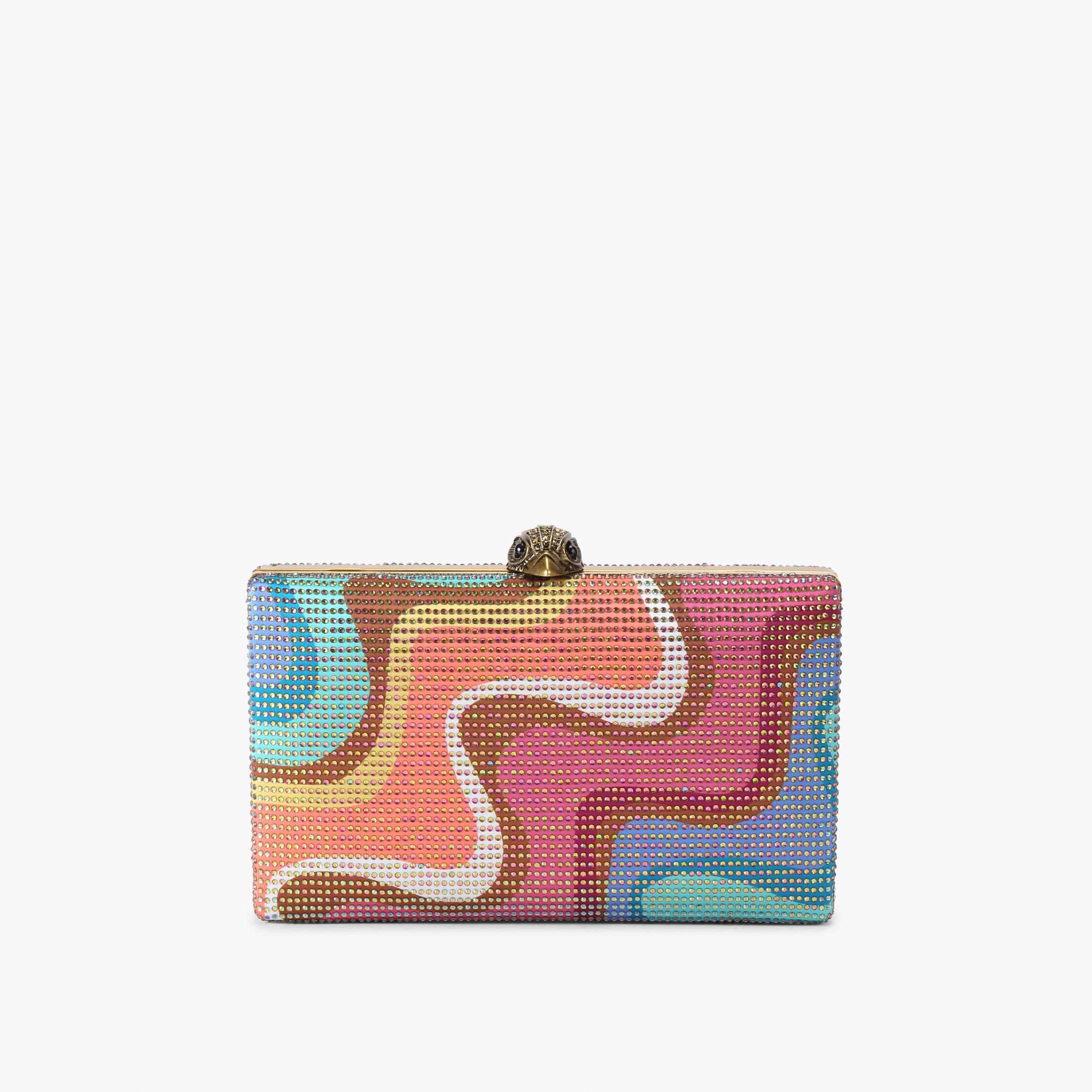 CRYSTAL KENSINGTON CLUTCH Rainbow Swirl Clutch Purse by KURT GEIGER LONDON