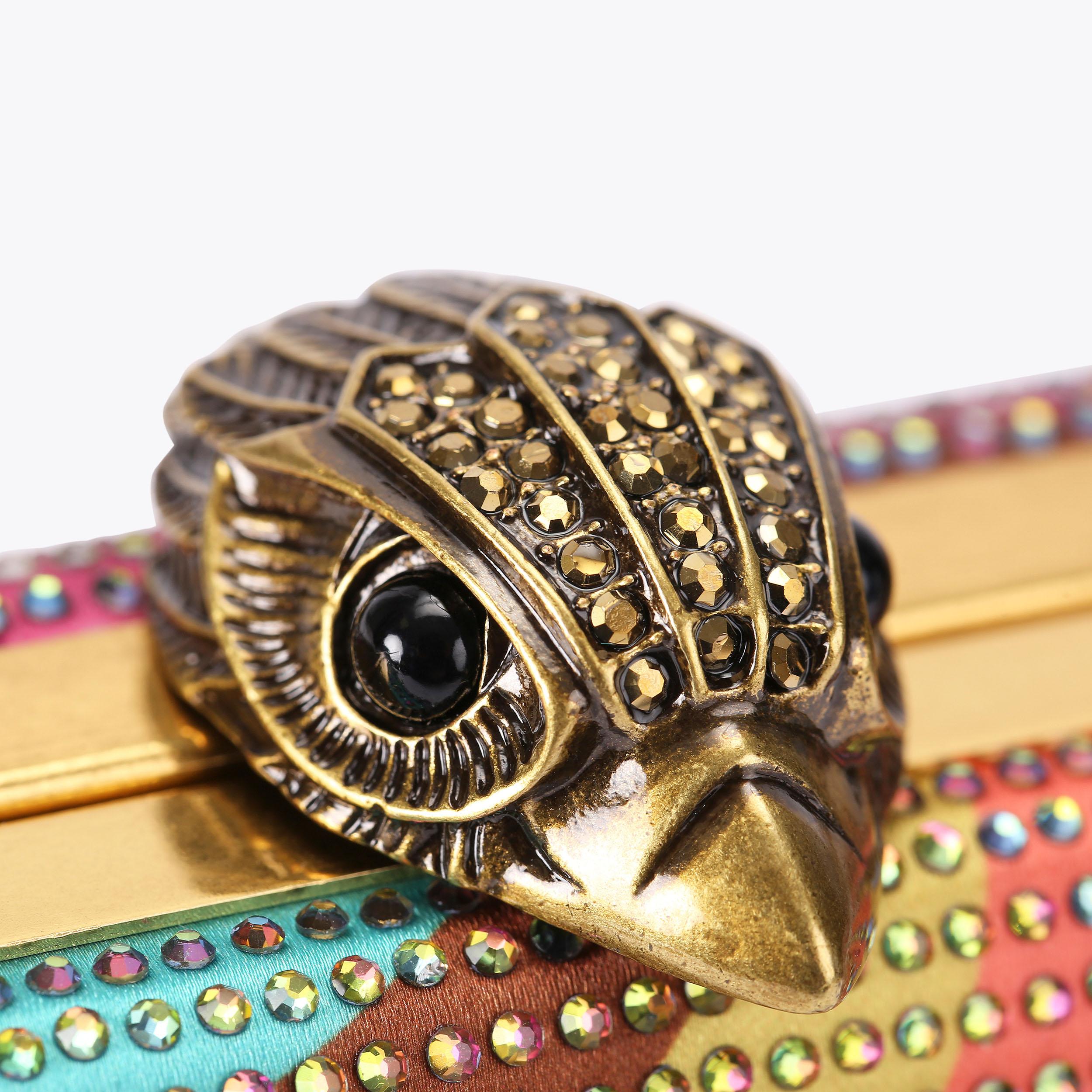 CRYSTAL KENSINGTON CLUTCH Rainbow Swirl Clutch Purse by KURT GEIGER LONDON