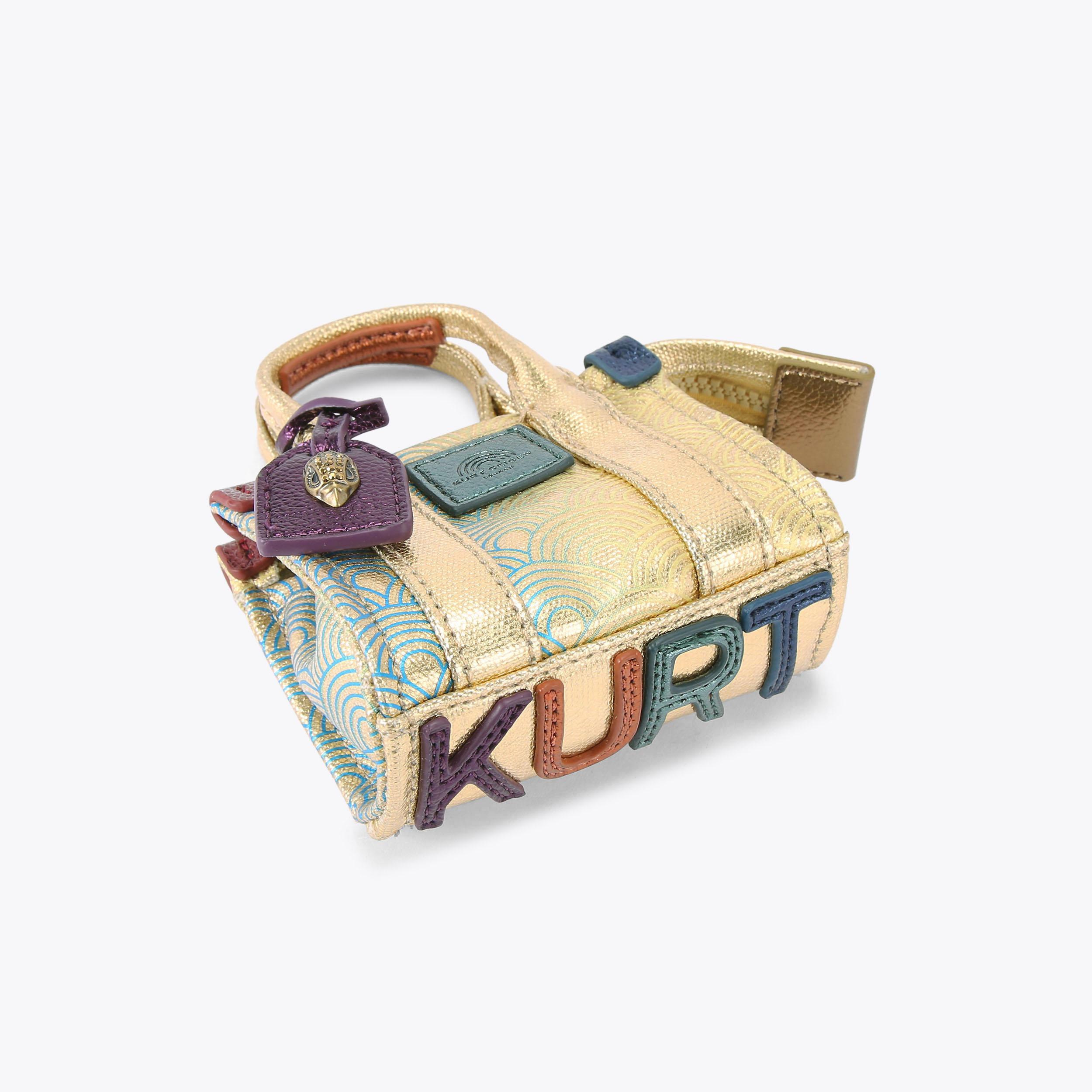 MICRO SOUTHBANK TOTE Gold Micro Tote by KURT GEIGER LONDON