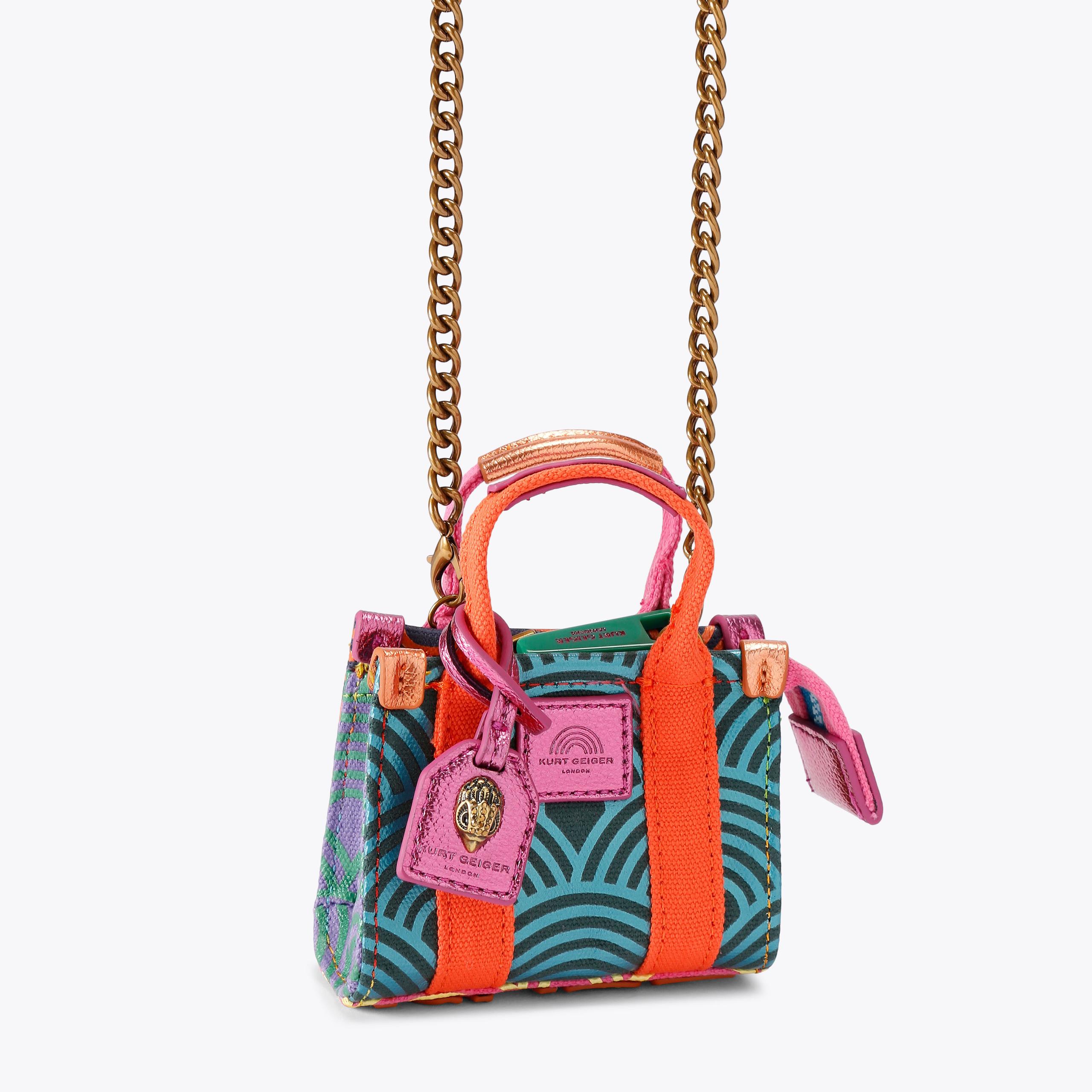 MICRO SOUTHBANK TOTE Rainbow Print Micro Tote Bag by KURT GEIGER LONDON