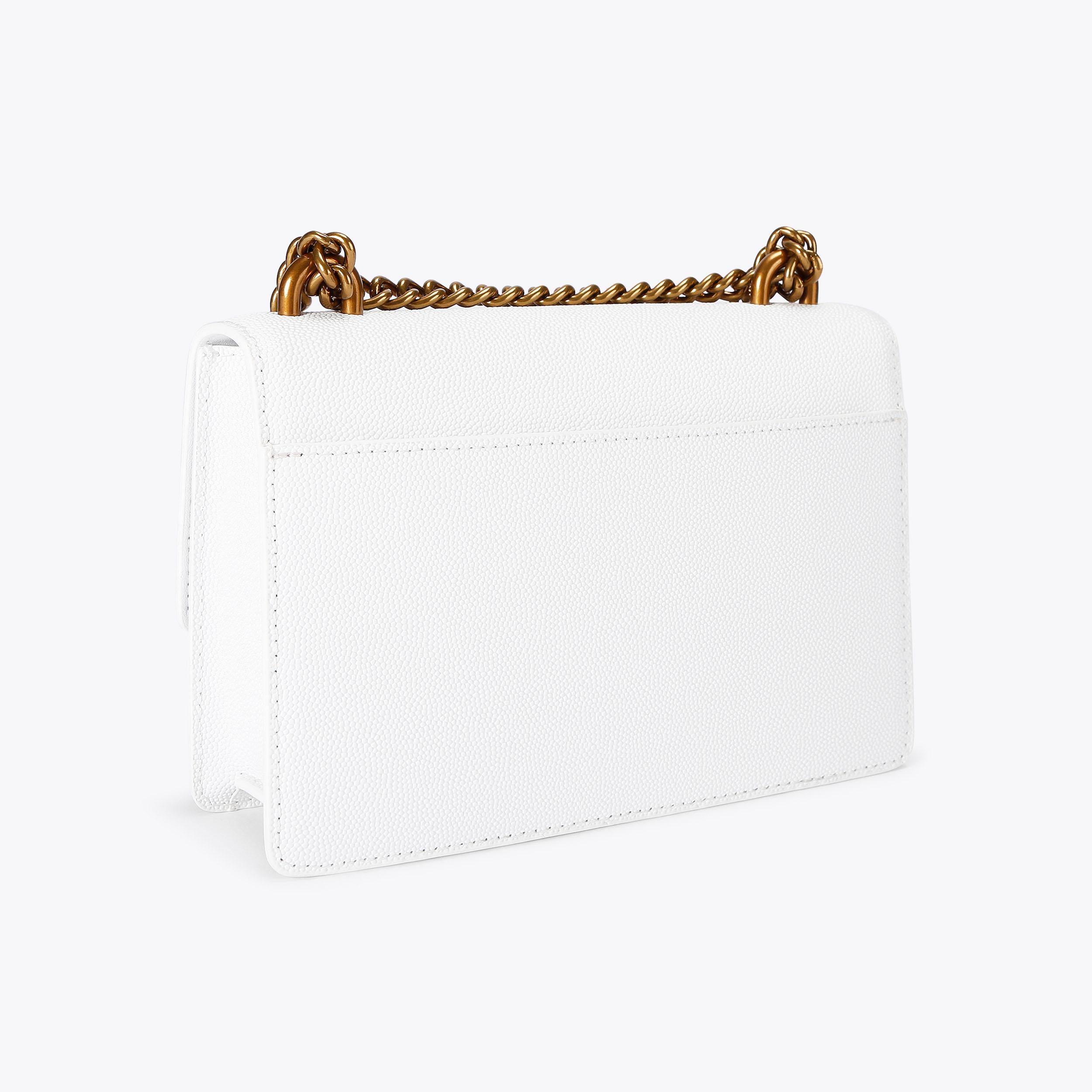 SHOREDITCH SM CROSS BODY White Leather Cross Body Bag by KURT GEIGER LONDON