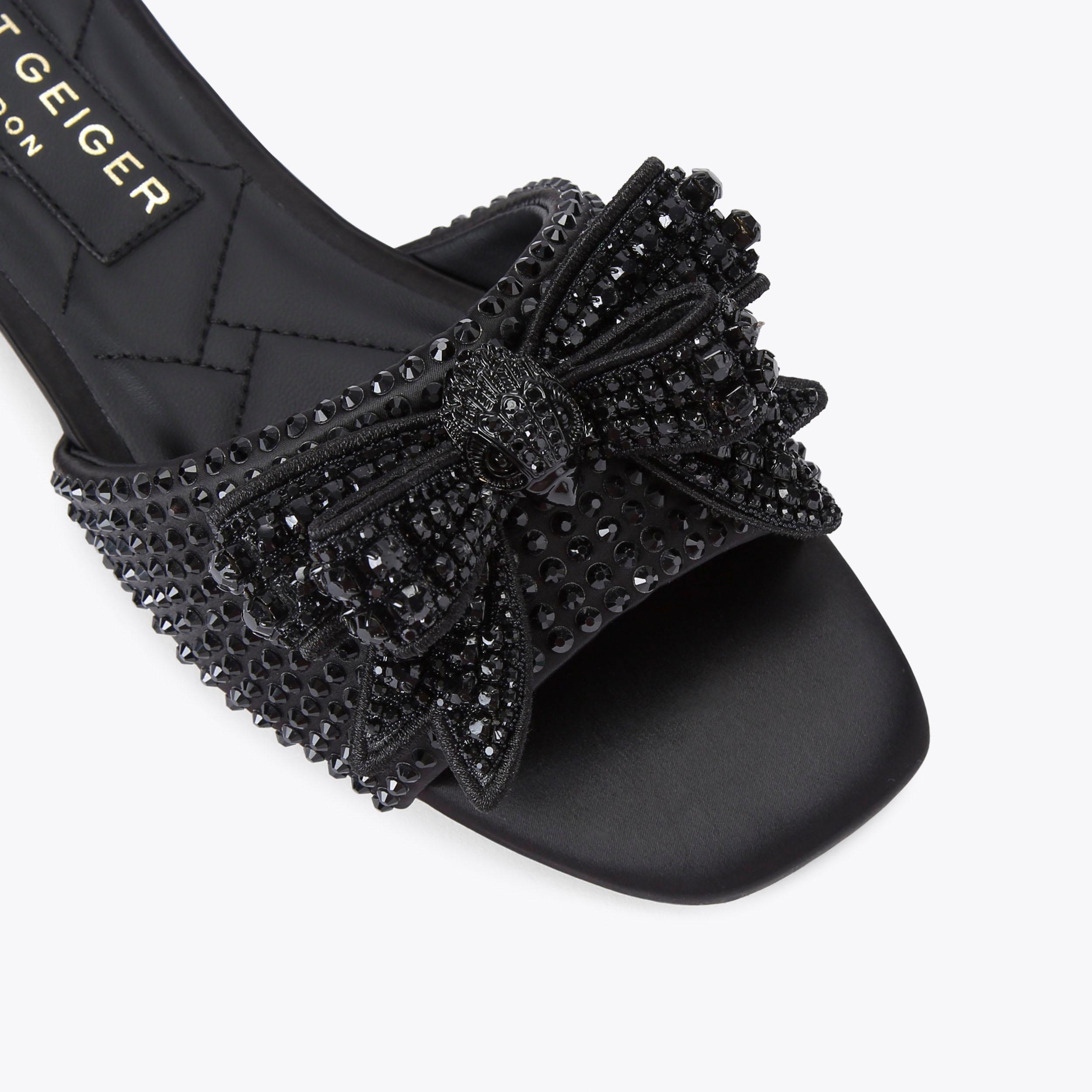 Kurt Geiger Black Flat Sandals