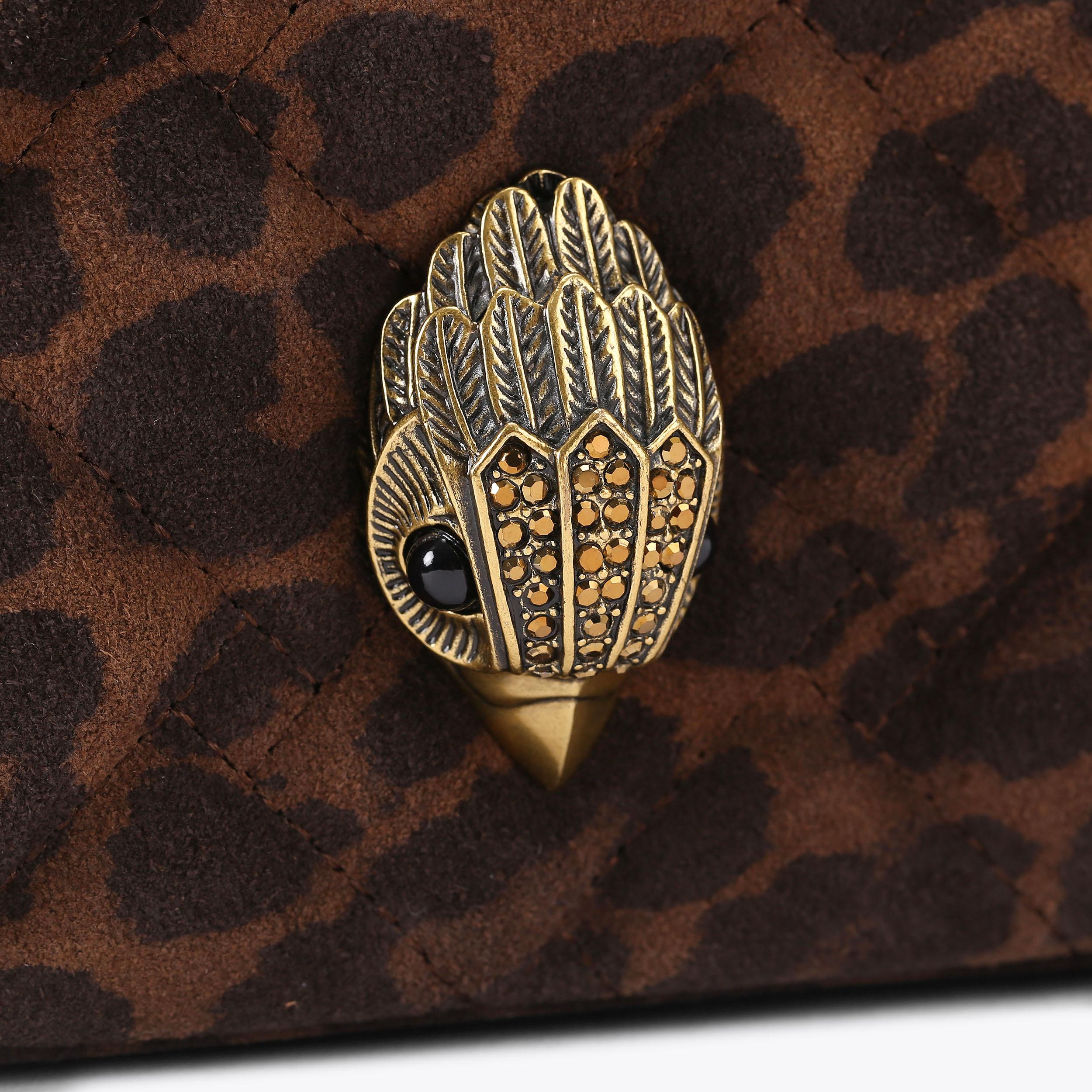 KENSINGTON PUFF 3 POUCH Leopard Print Zip Pouch Bag by KURT GEIGER LONDON