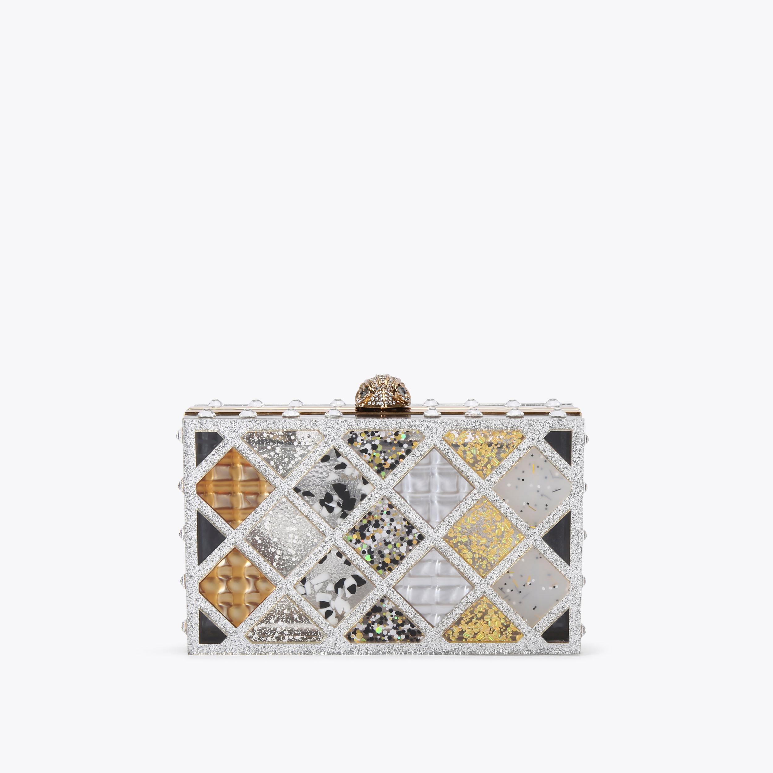 CRYSTAL QUILT BOX CLUTCH Acrylic Clutch Purse by KURT GEIGER LONDON