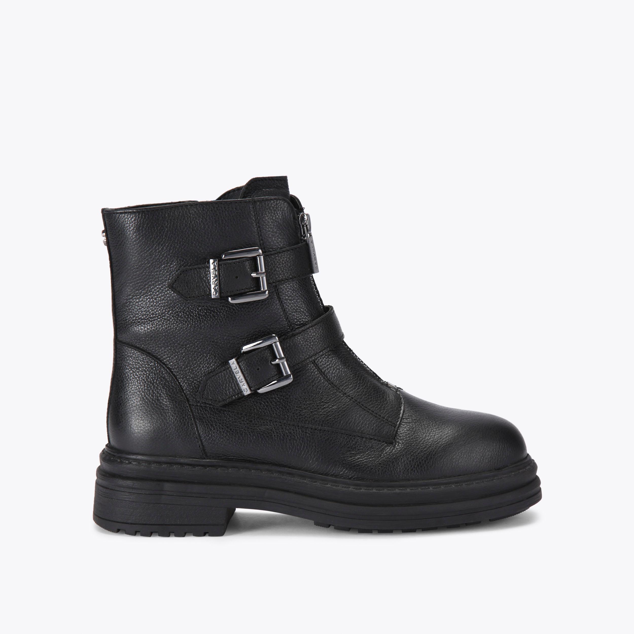 CAPITAL Black Leather Ankle Boot by CARVELA