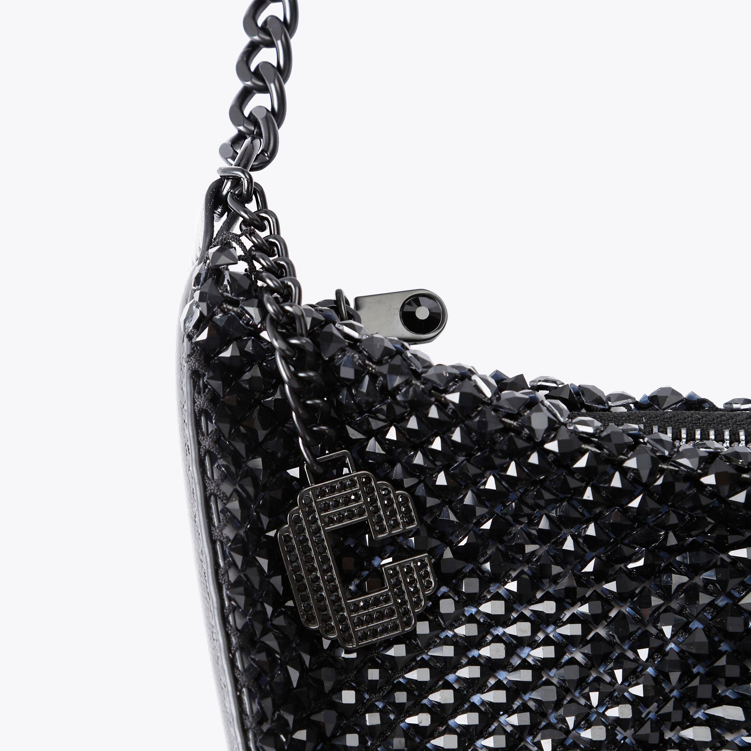 CIAO SHOULDER BAG Black Chain Shoulder Bag by CARVELA